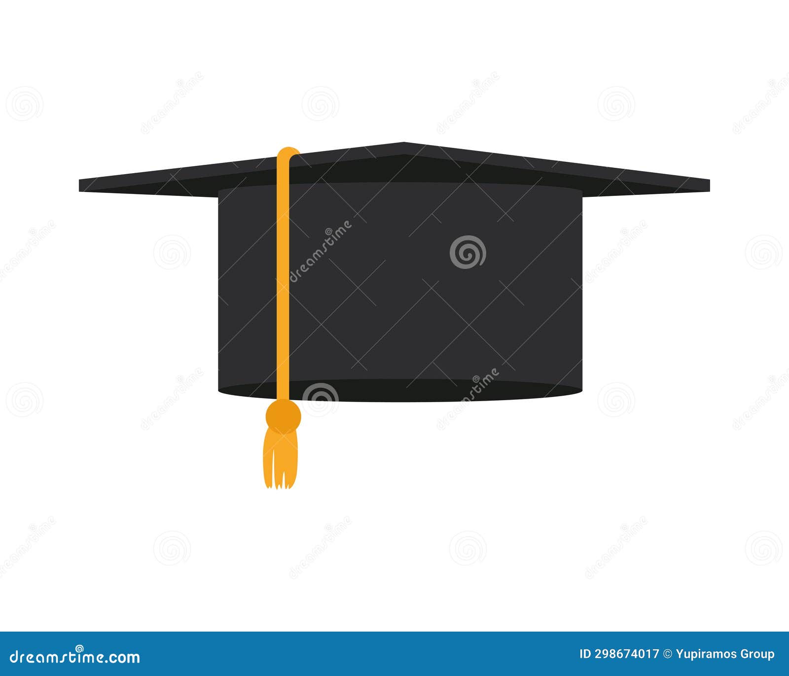 Black graduation cap stock vector. Illustration of student - 298674017