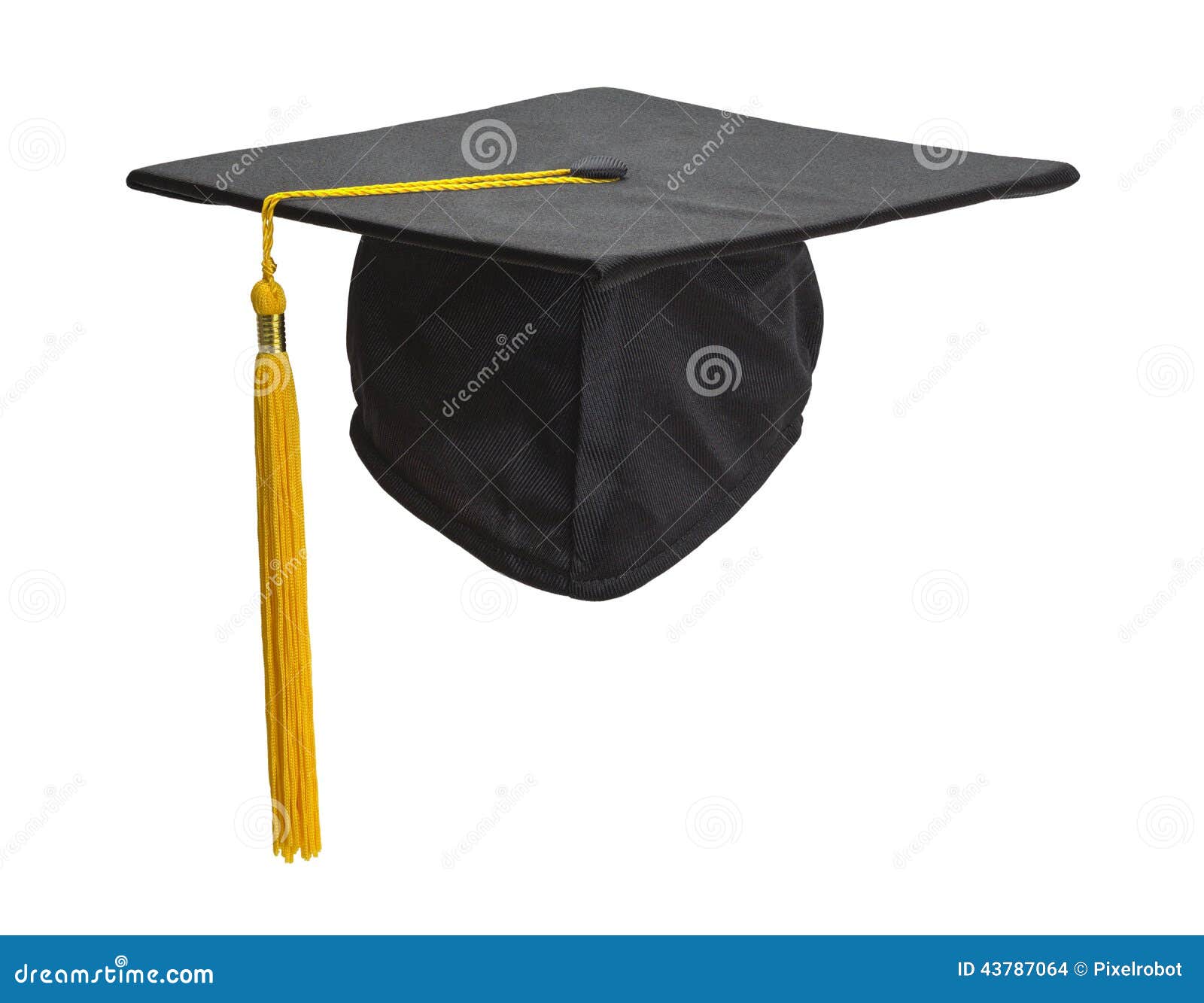 Black Graduation Hat stock photo. Image of generic, expertise - 43787064
