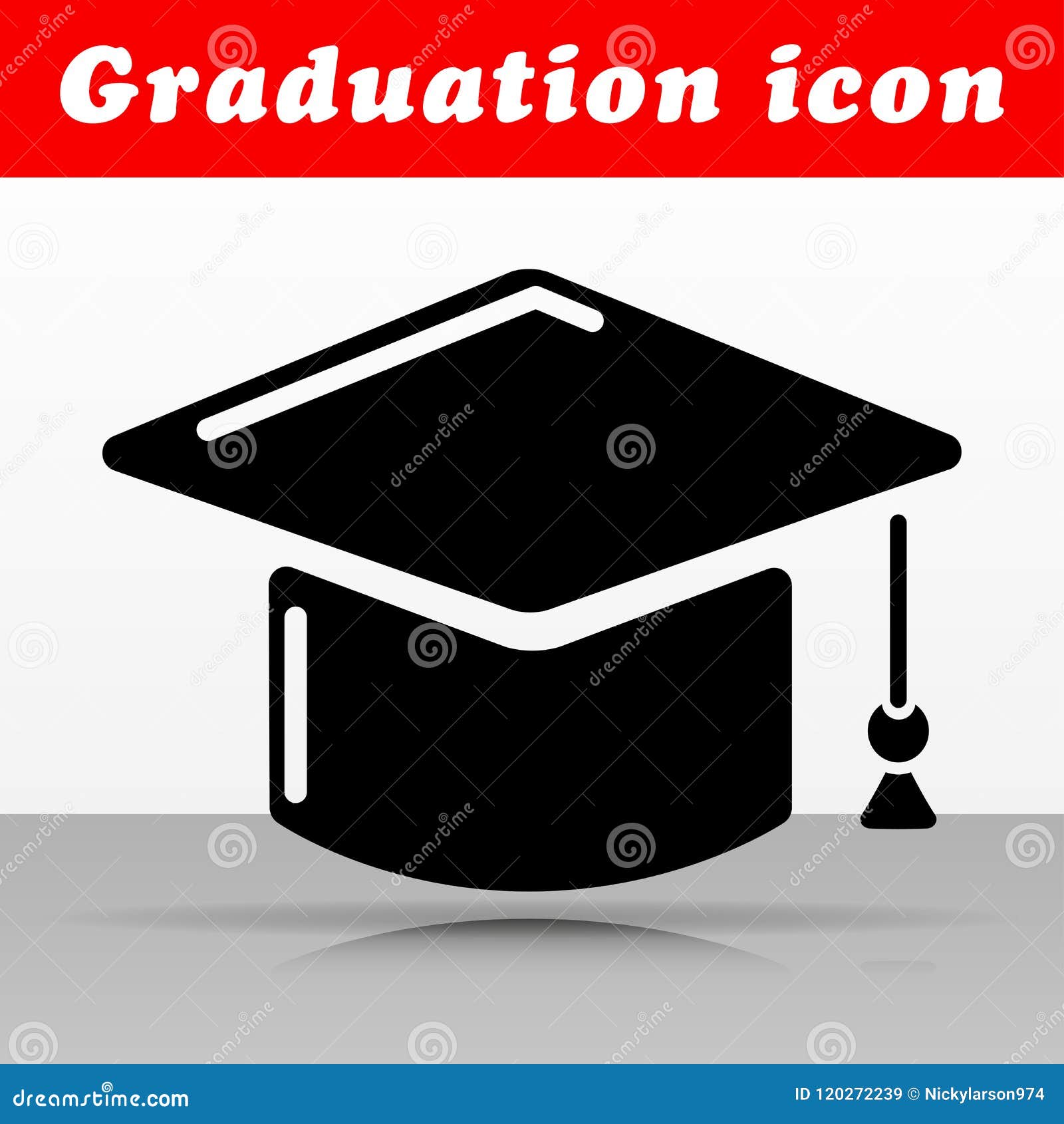 Black Graduation Vector Icon Design Stock Vector - Illustration of flat ...