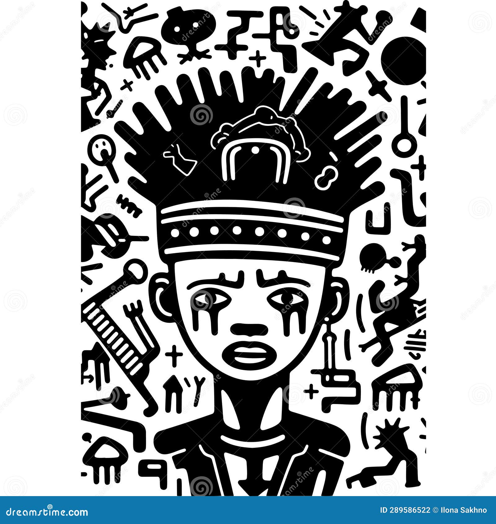 Black Graffiti Punk Flash Hand Drawn Vector Graphic Stock Illustration ...