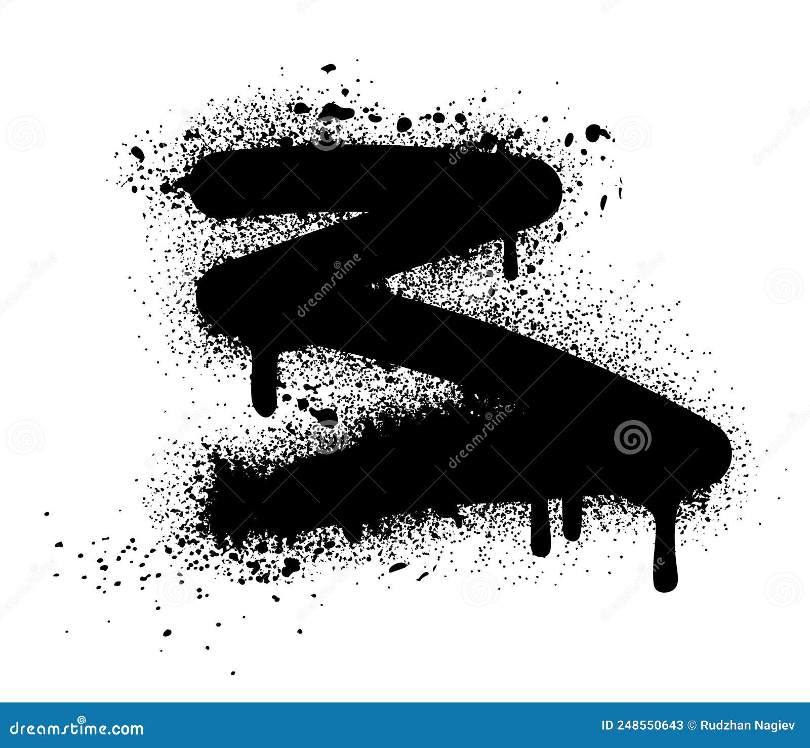 Black graffity spray stock vector. Illustration of dirty - 248550643