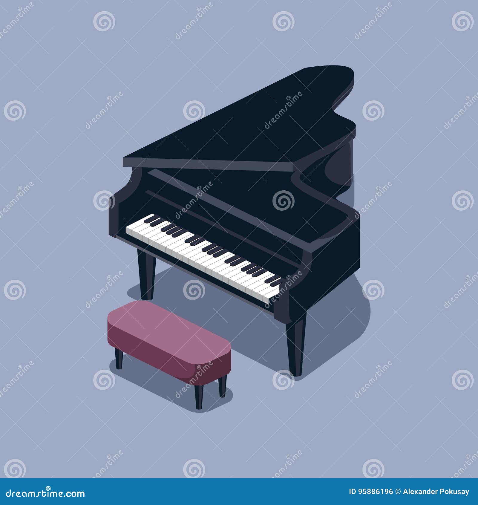 Isometric Piano Keyboard Stock Illustrations – 987 Isometric Piano ...