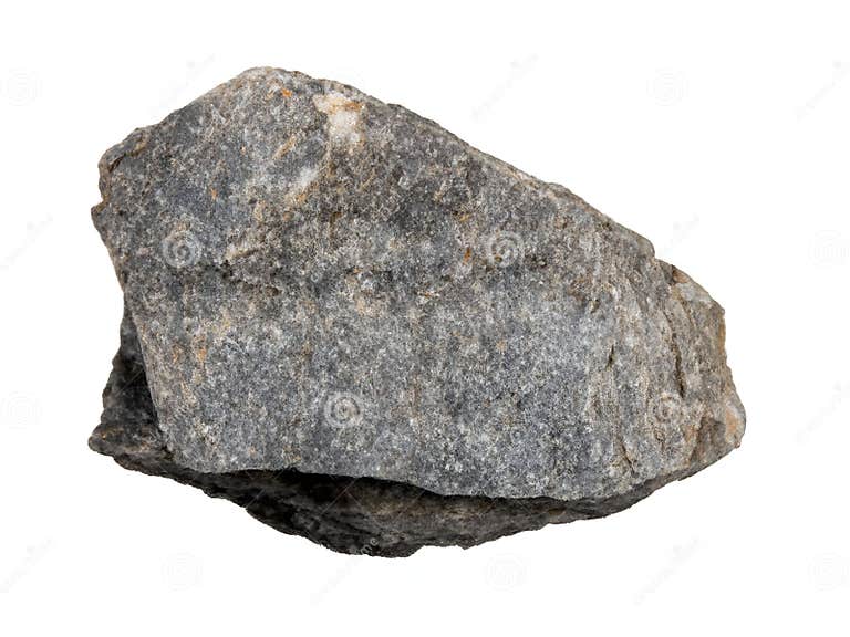 Black Granite Rock Isolated on White Background Stock Image - Image of ...
