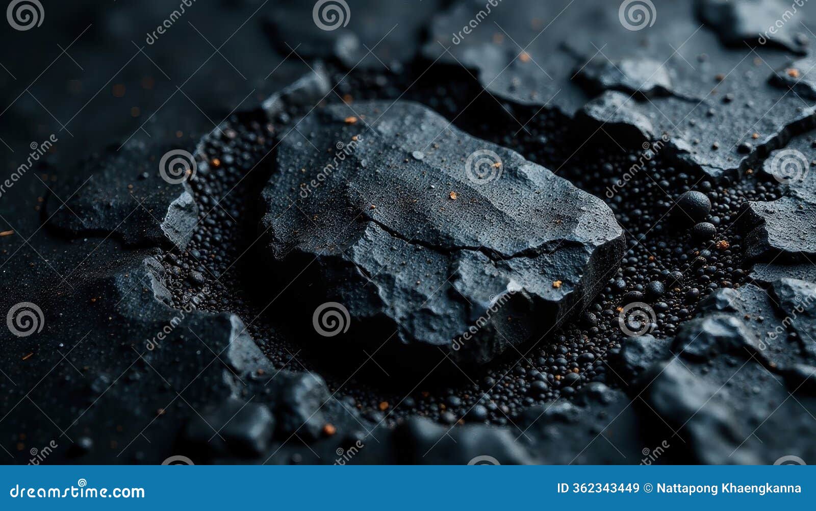 Black Granular Stone, Heavy Shadowing, Uneven Surface , Uneven Surface, Dark Background, Design ...