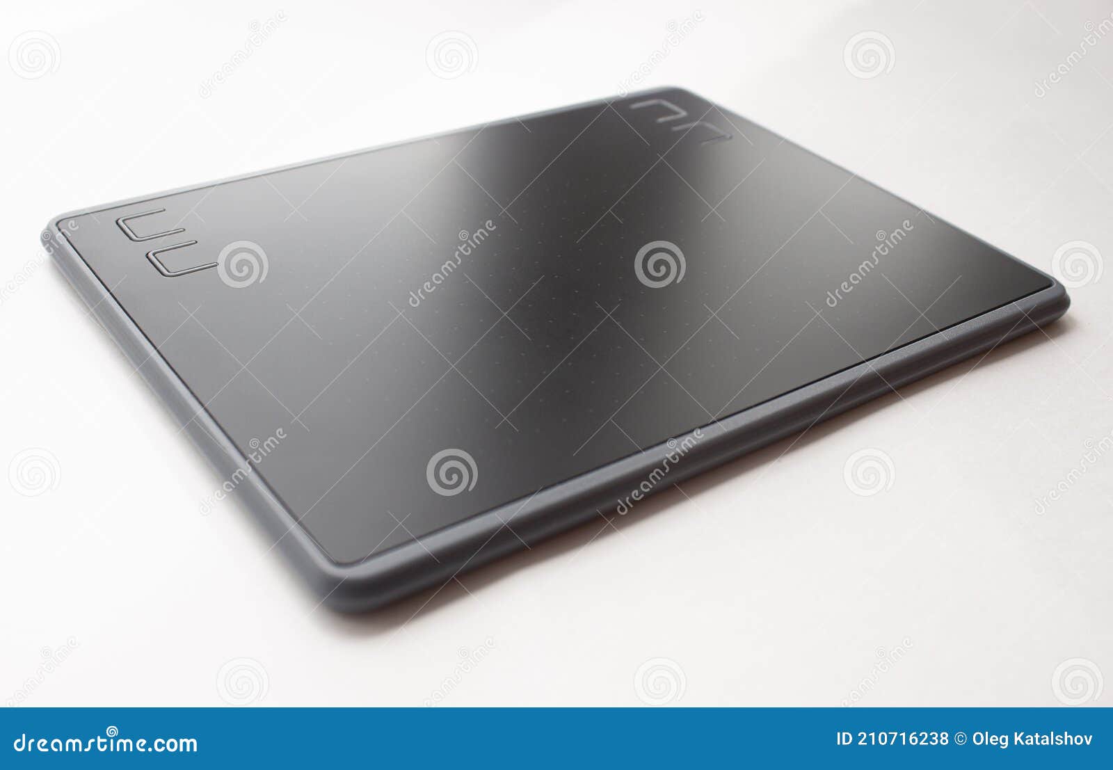 Black Graphic Design Tablet. a Graphic Tablet at an Angle for Working ...