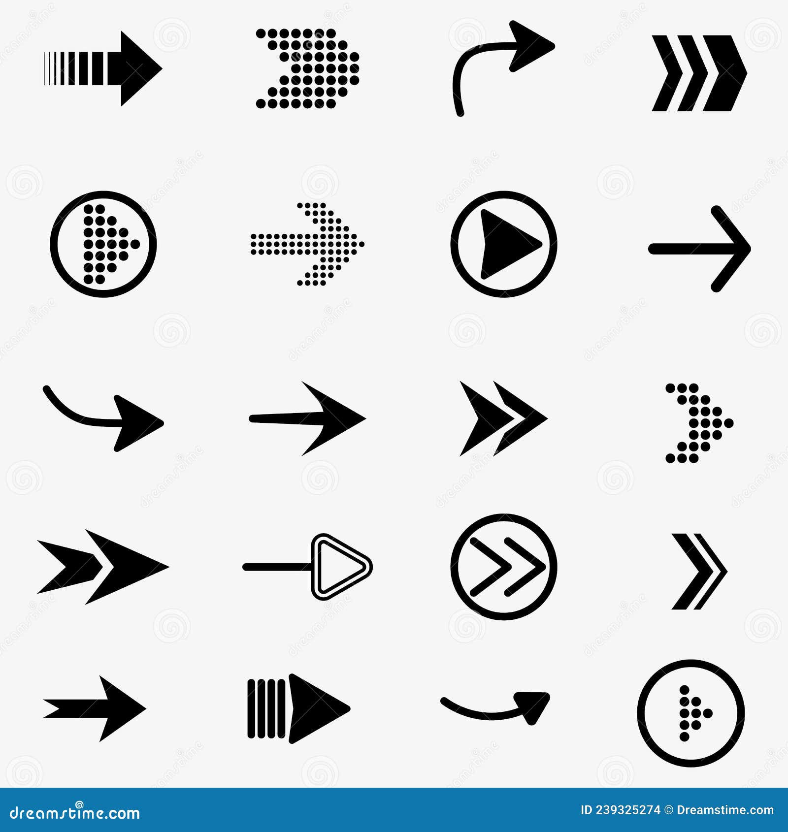 Black Graphic Direction Sign Computer Screen Arrow Stock Vector ...