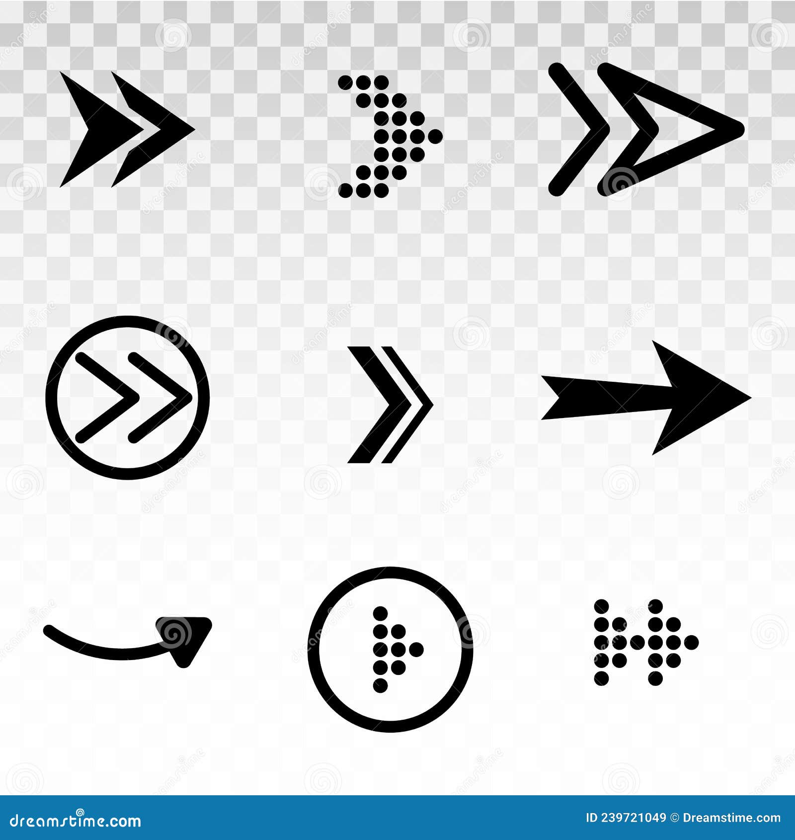 Black Graphic Direction Sign Computer Screen Arrow Stock Vector ...