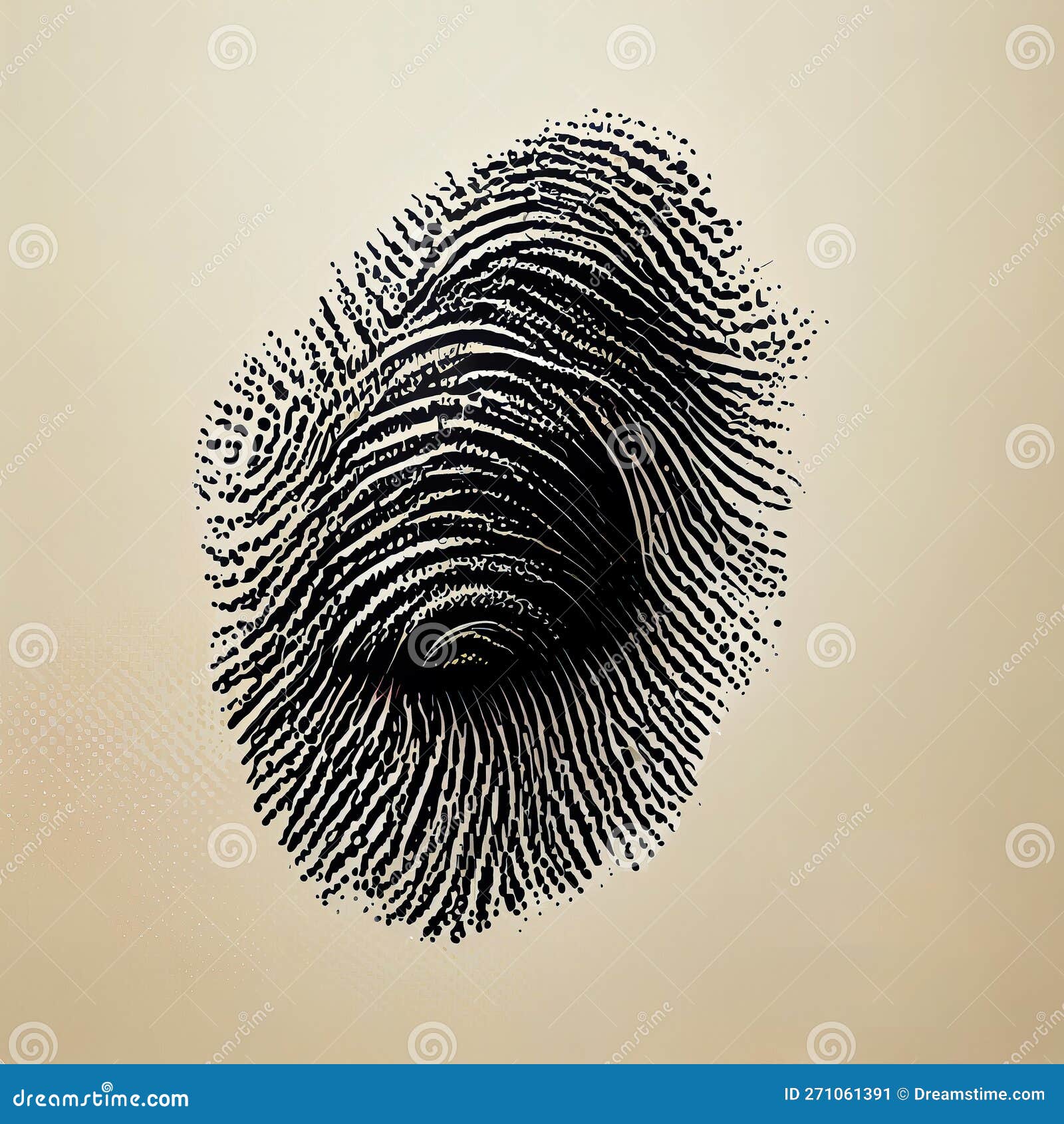Black Graphic Human Fingerprint. Unique Imprint Image. Personal ...