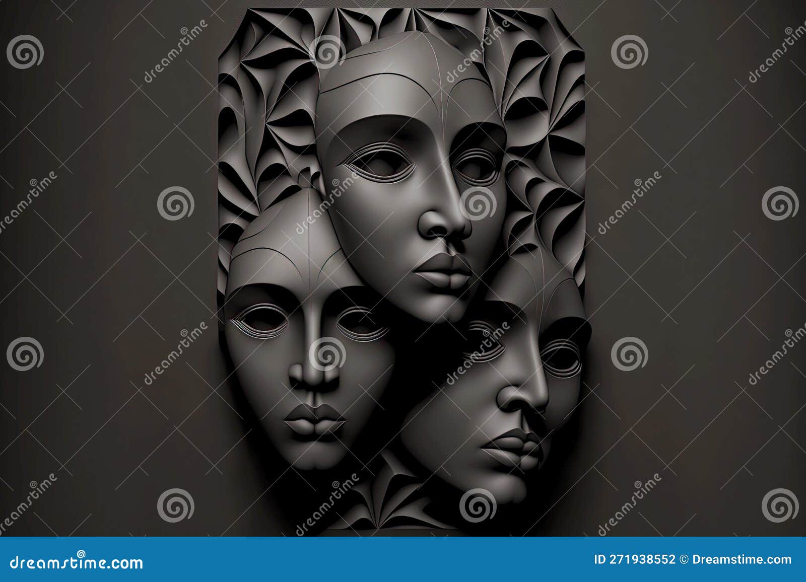 Black Graphite Background with Three-dimensional Faces As 3d Render ...