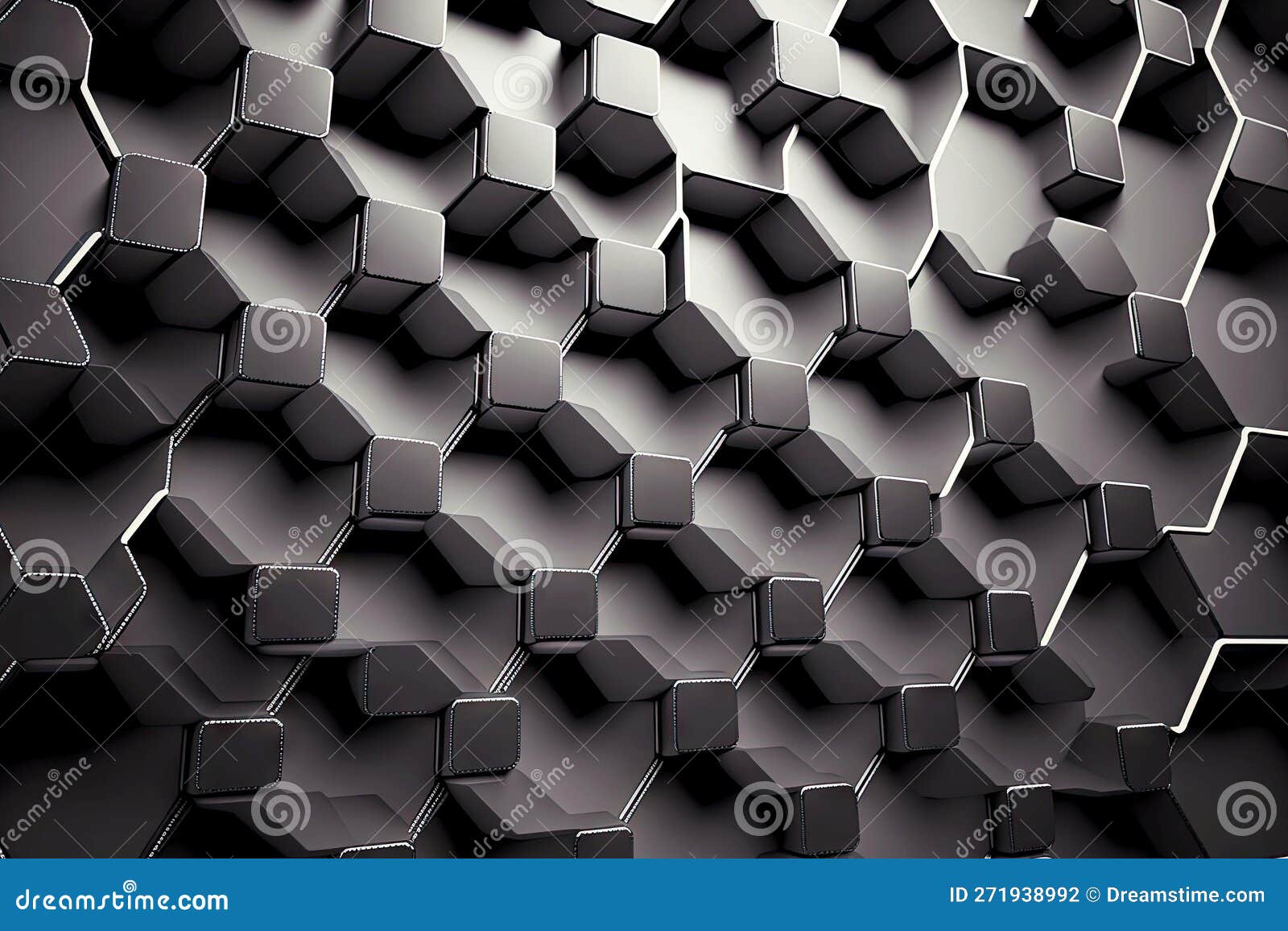 Black Graphite Panel in Form of Honeycomb As 3d Render Abstract ...