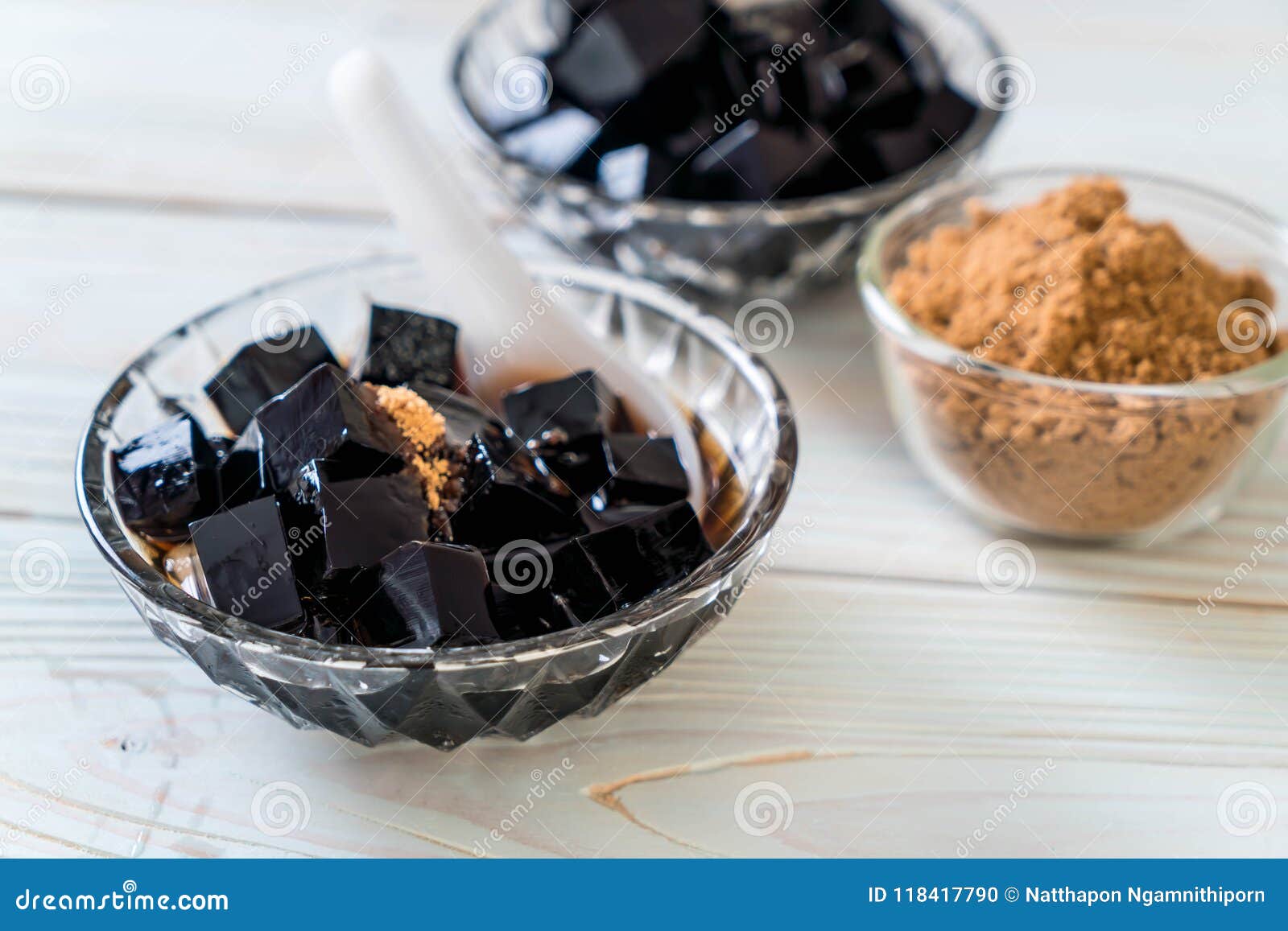 Black grass jelly stock photo. Image of cuisine, jelly - 118417790