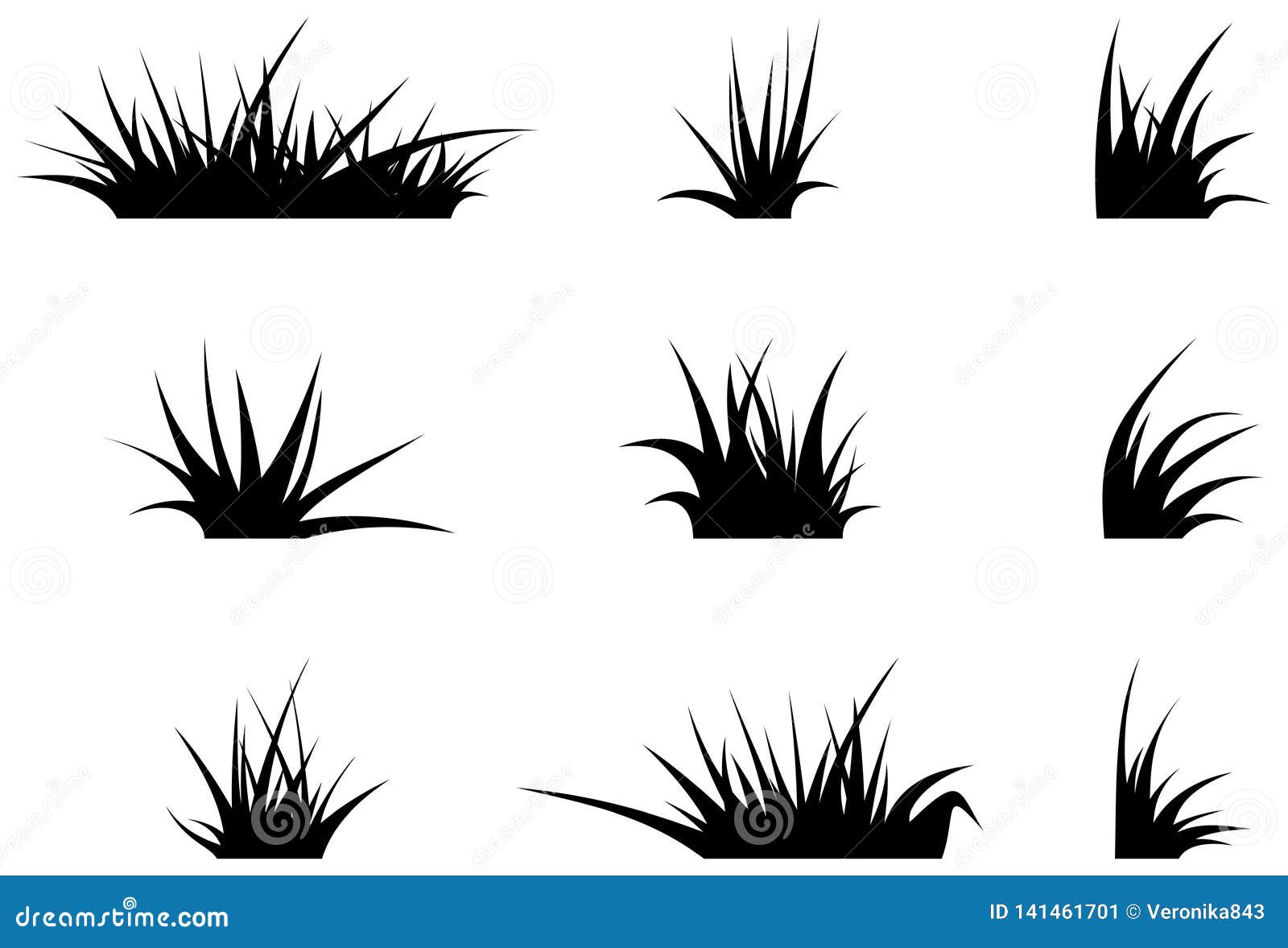 Grass Silhouette Vector Illustration | CartoonDealer.com #17379208