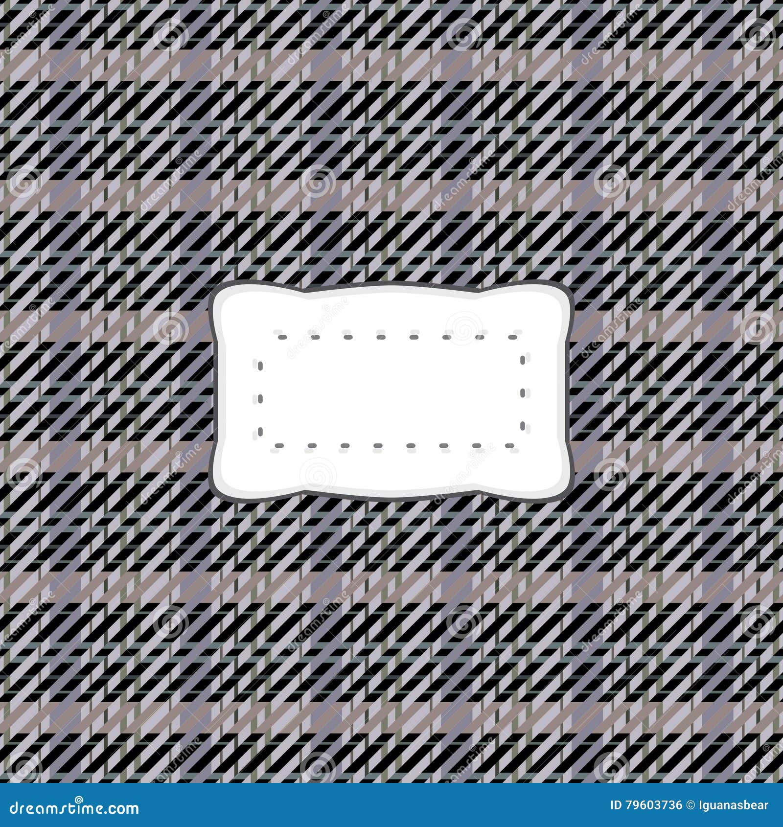 Black Gray Checkered Pattern with White Clear Tag Stock Illustration ...