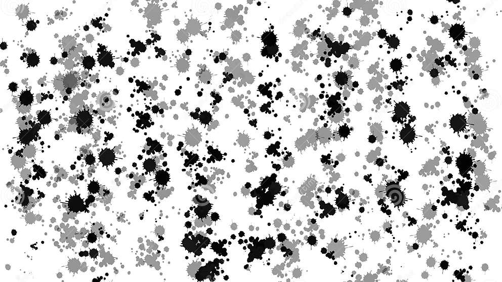 Black and Gray Splatters on a White Background, Creating a Bold and ...