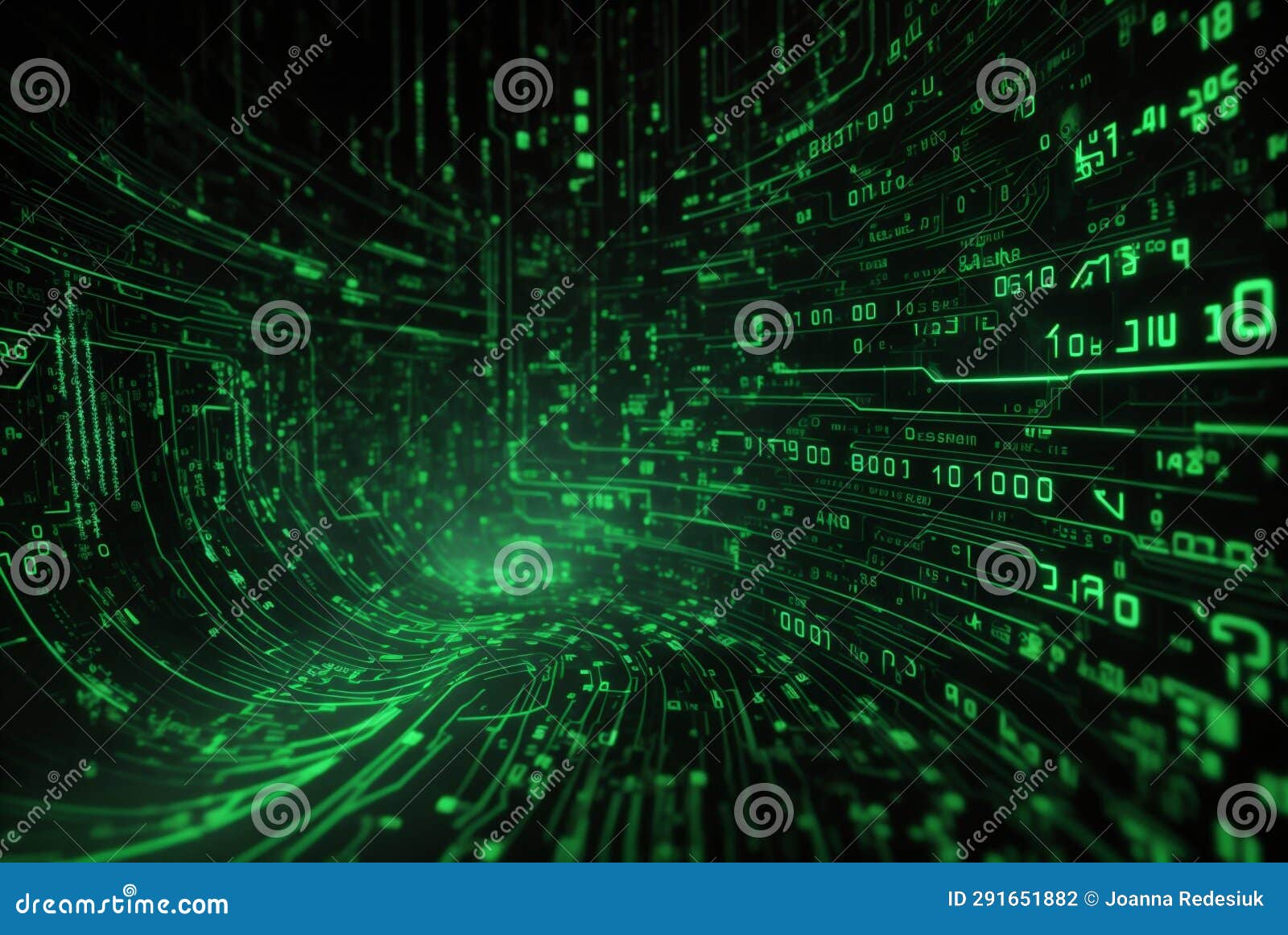 Black and Green Binary Background Computer Background with with Graphic ...