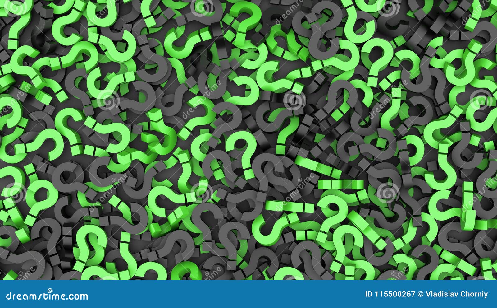 Black and Green Question Marks Stock Illustration - Illustration of ...