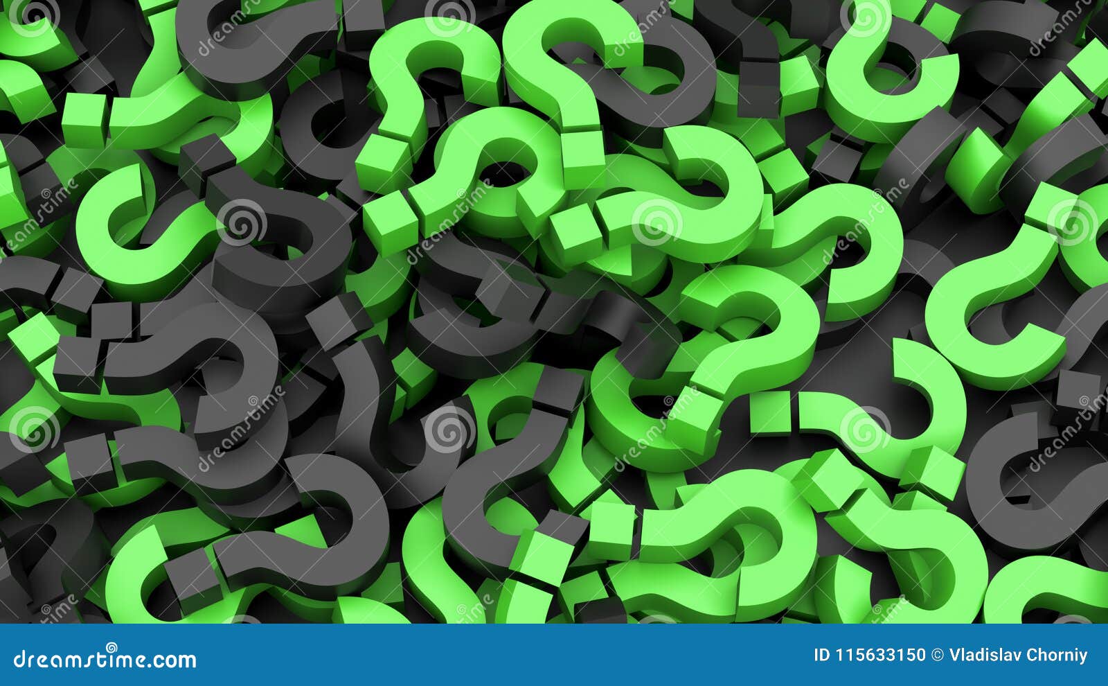 Black and Green Question Marks Stock Illustration - Illustration of ...