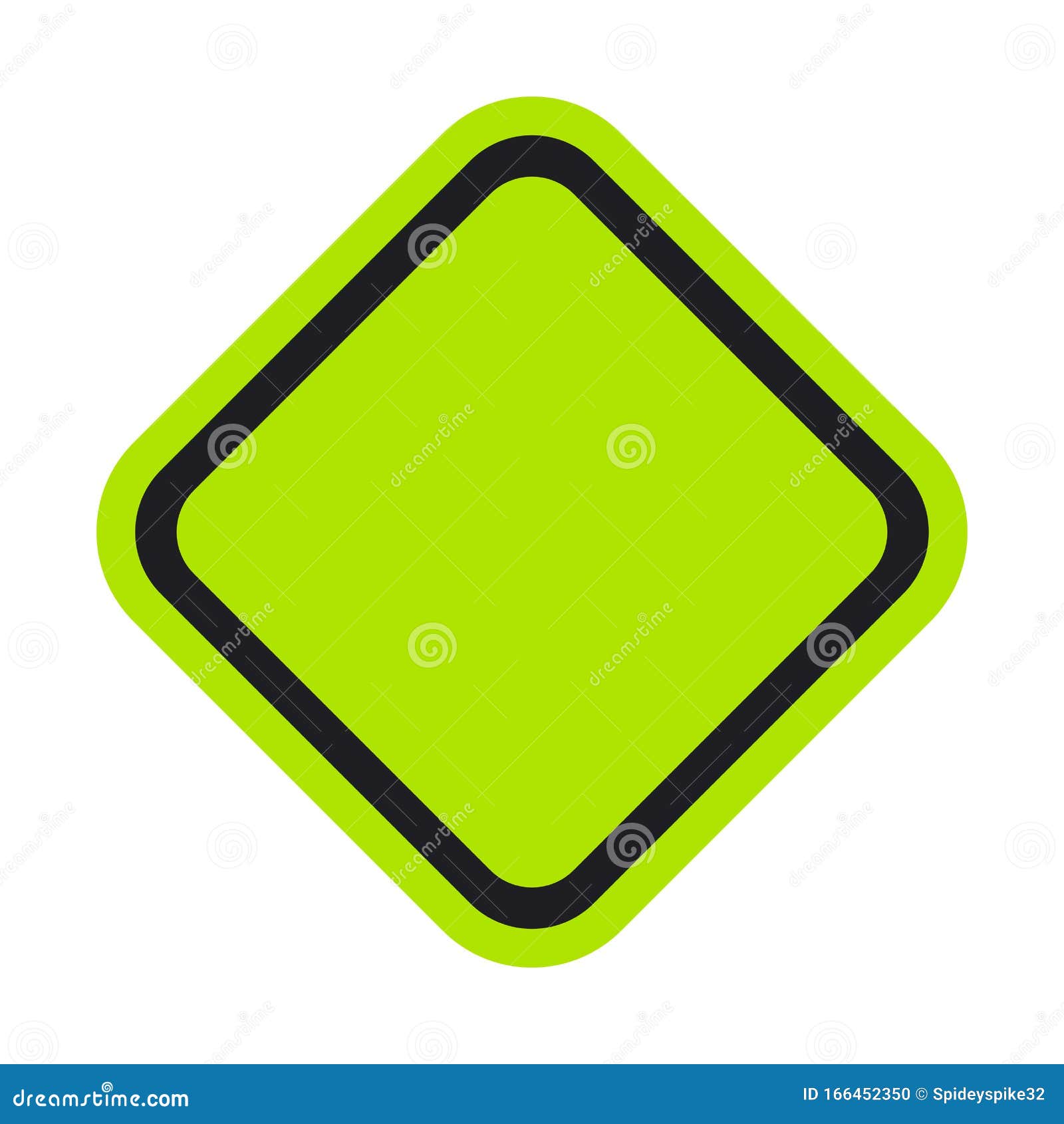 Black Green Square Sign. Vector Illustration Stock Illustration ...