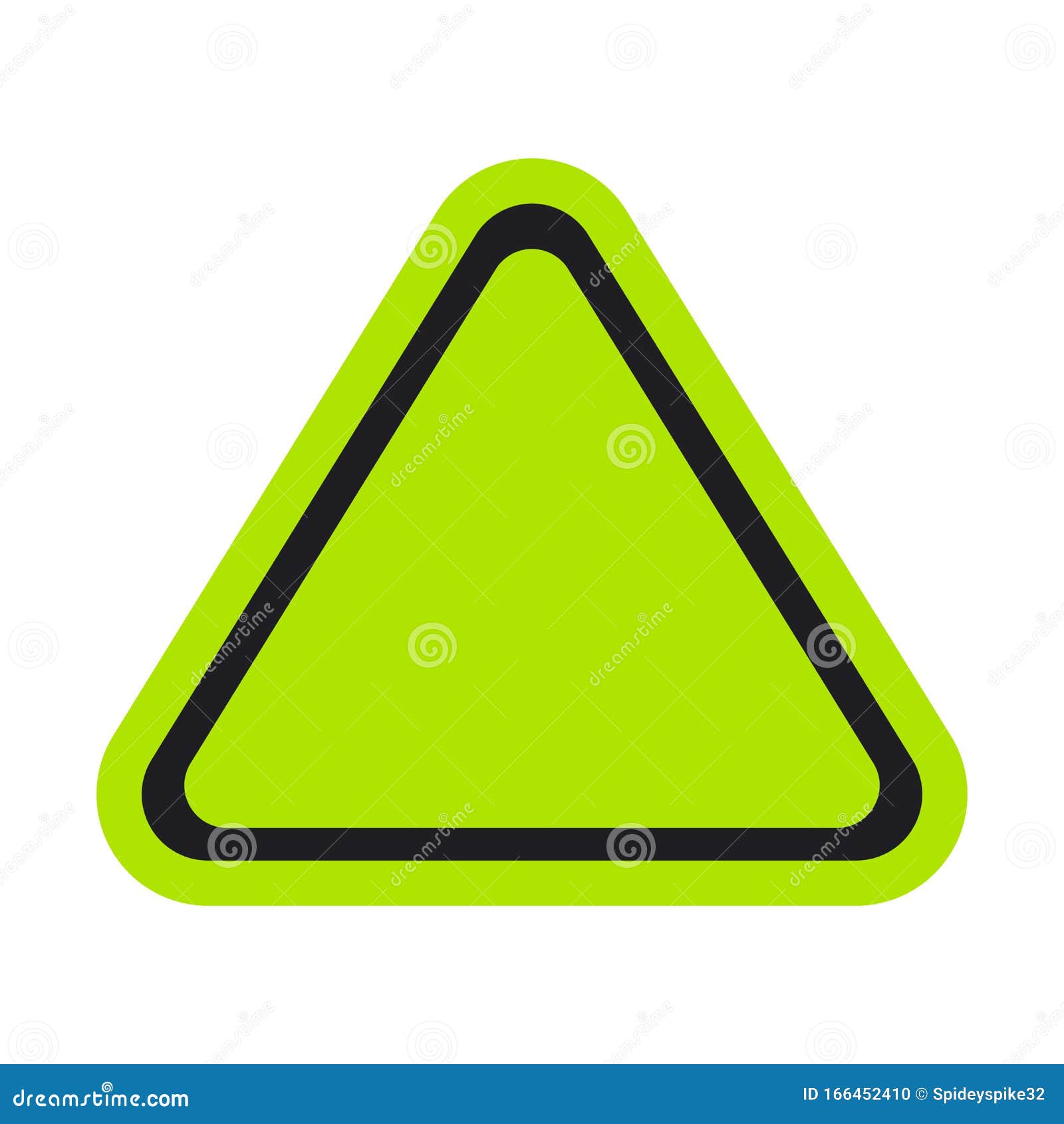 Black Green Triangle Sign. Vector Illustration Stock Illustration ...