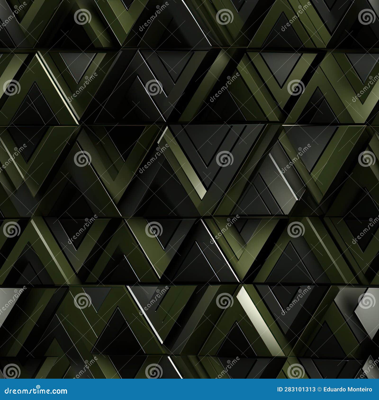 Black and Green Triangle Wallpaper with Metallic Finish (tiled) Stock ...
