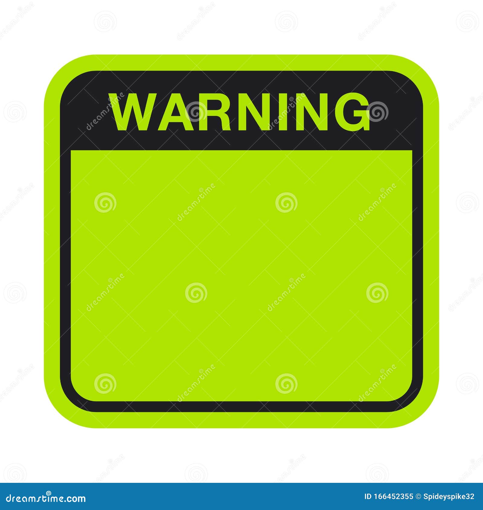 Green Warning Road Sign Throwing Stone Materials Icon Isolated On Green ...