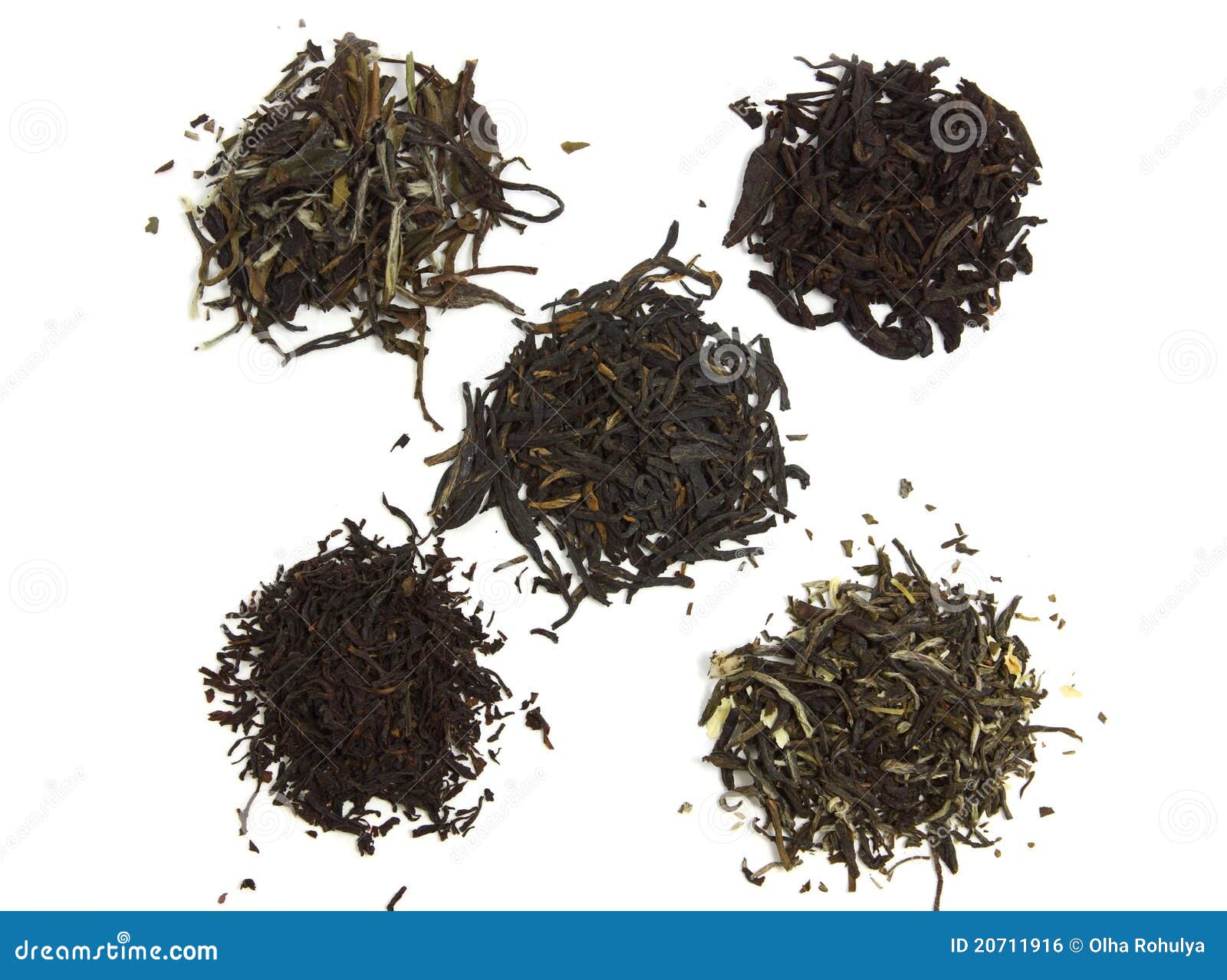 Black, green and white tea stock photo. Image of breakfast - 20711916