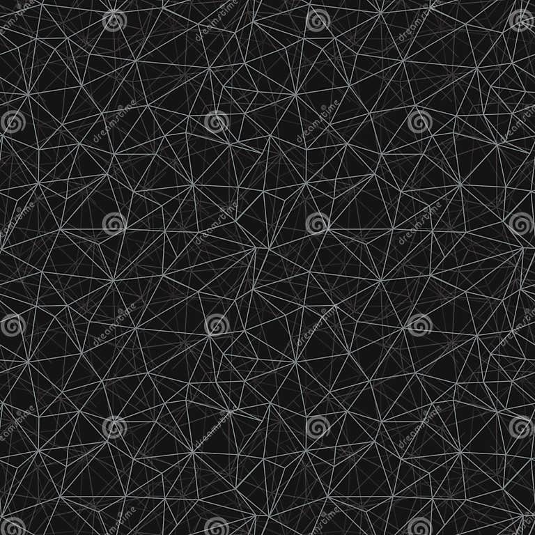 Black Grey Network Web Texture Seamless Pattern. Stock Vector ...
