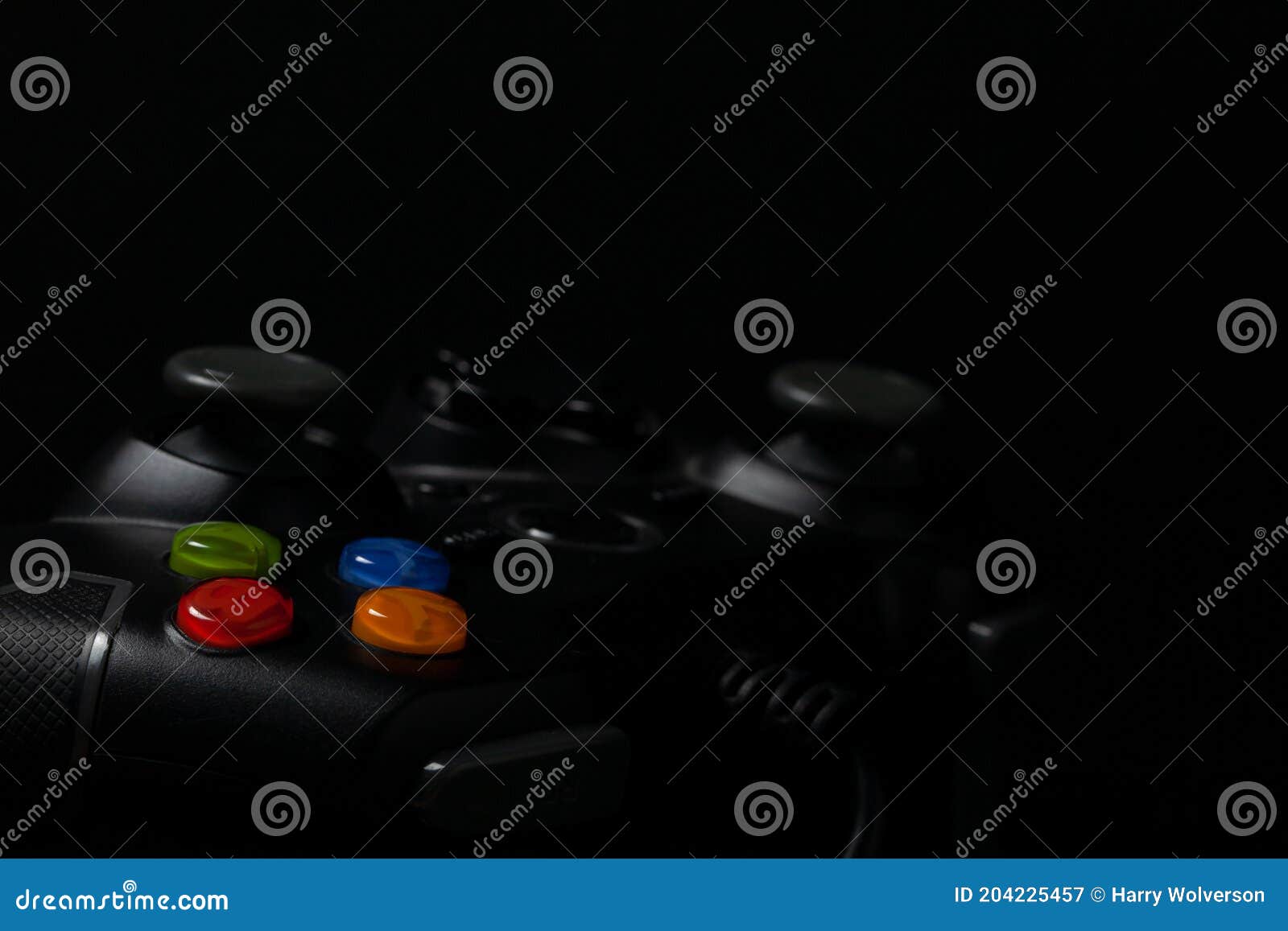 Black & Grey Video Games Controller in Dark Dramatic Lighting with ...