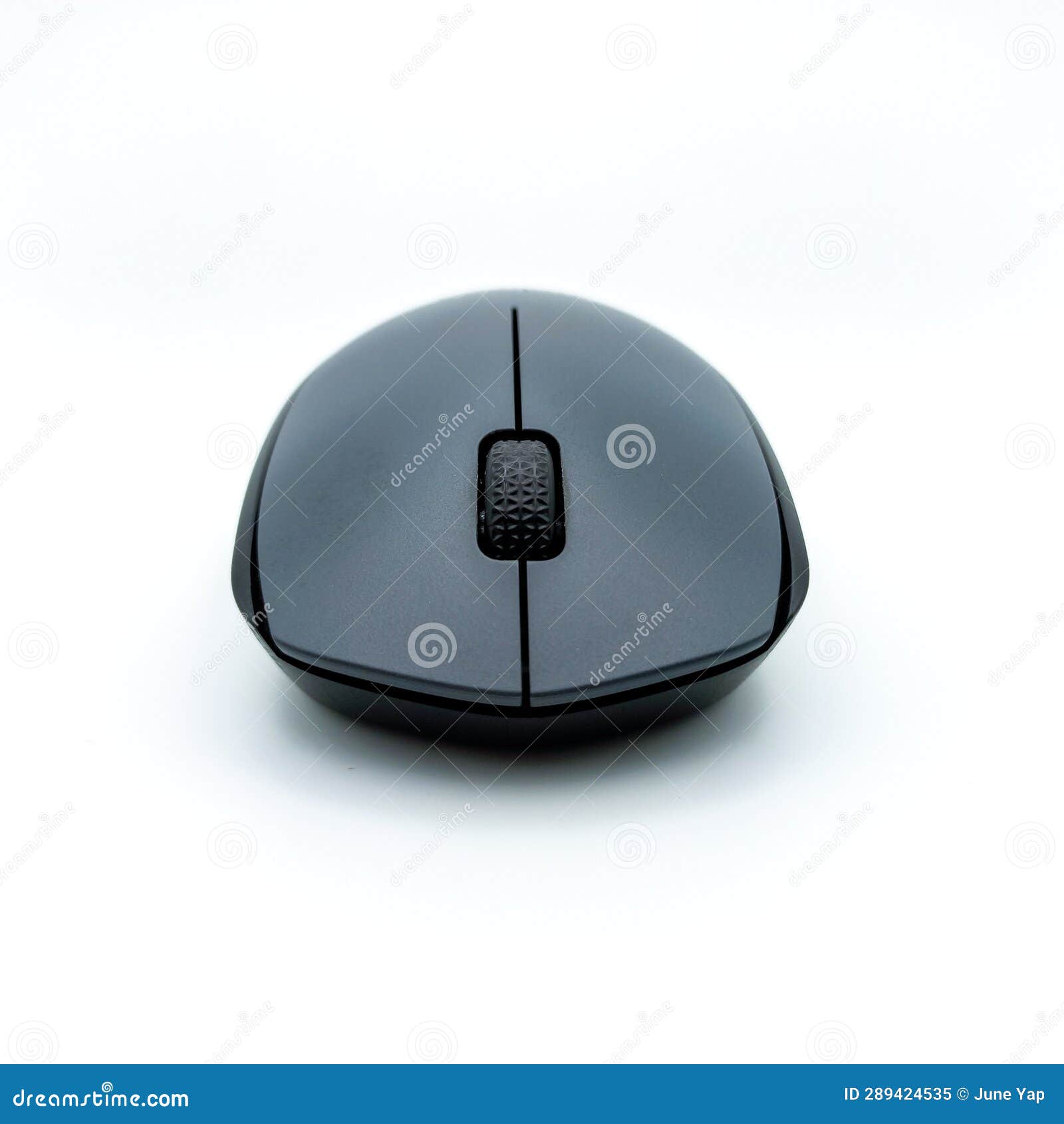 Black and Grey Wireless Computer Mouse Isolated on White Background ...