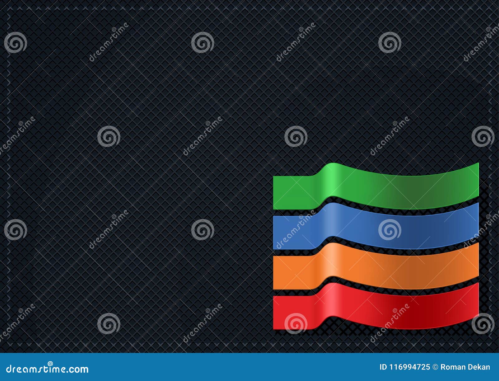 Black Grid Background with Colored Strips Stock Vector - Illustration ...