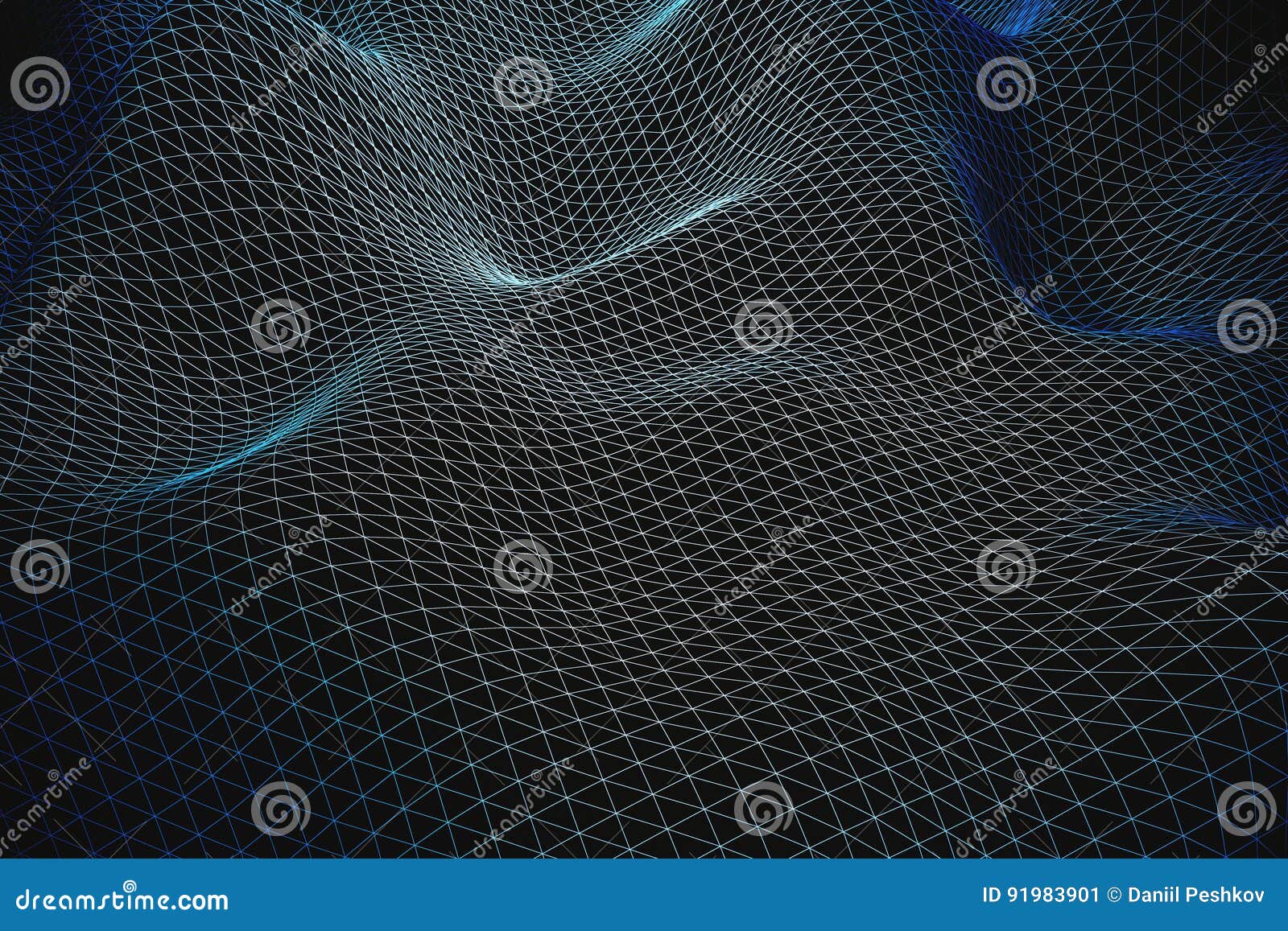 Black grid waves stock illustration. Illustration of connection - 91983901