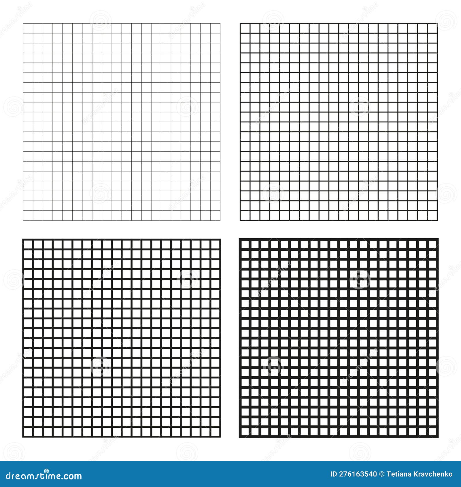 Black Grids Grids Squares on White Background. Vector Illustration ...