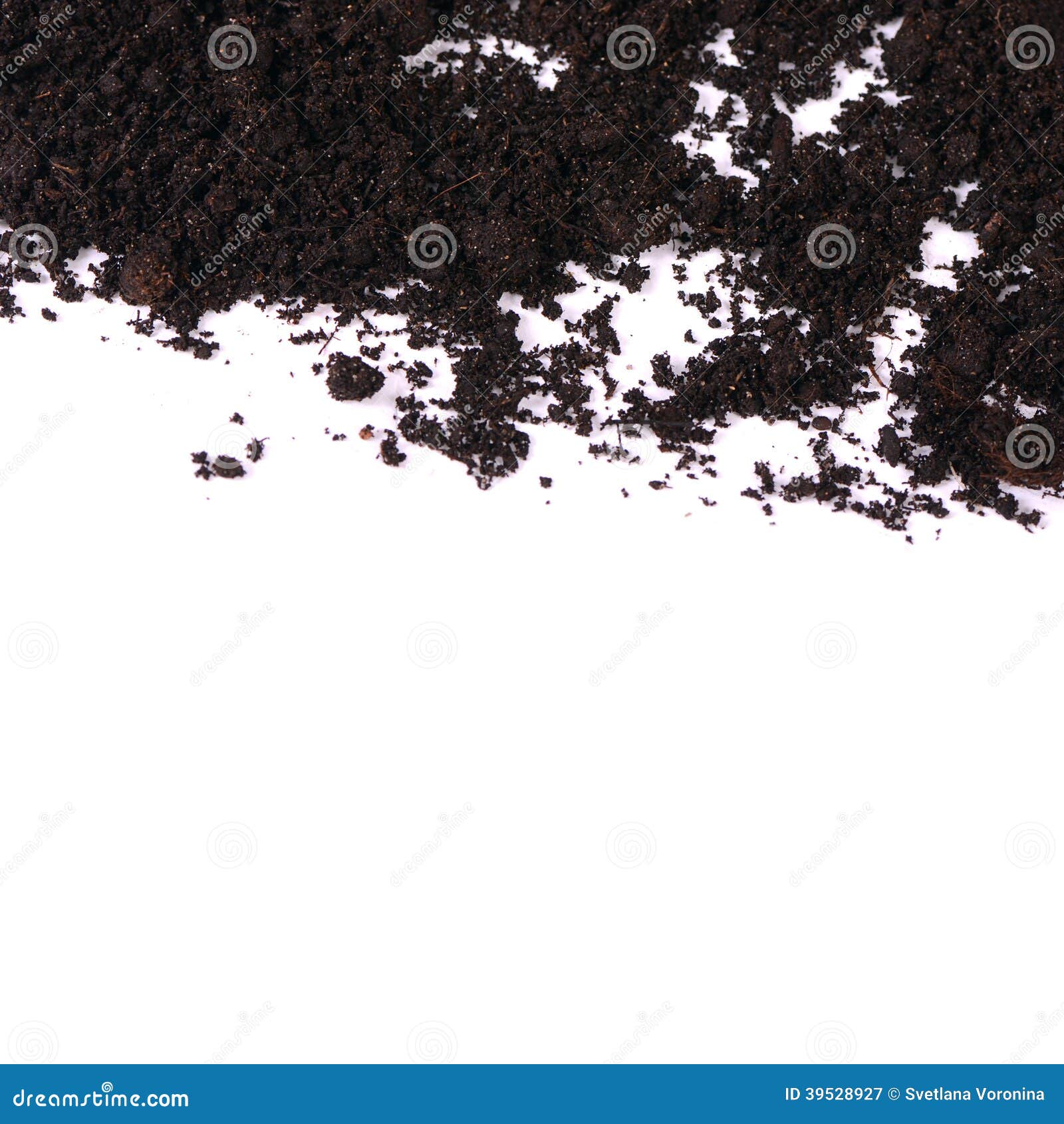 Black Ground Close Up Isolated on White Stock Image - Image of brown ...