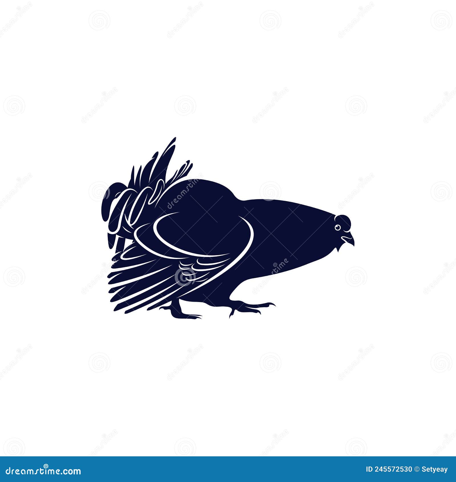 Black Grouse Design Vector Illustration, Creative Black Grouse Logo ...