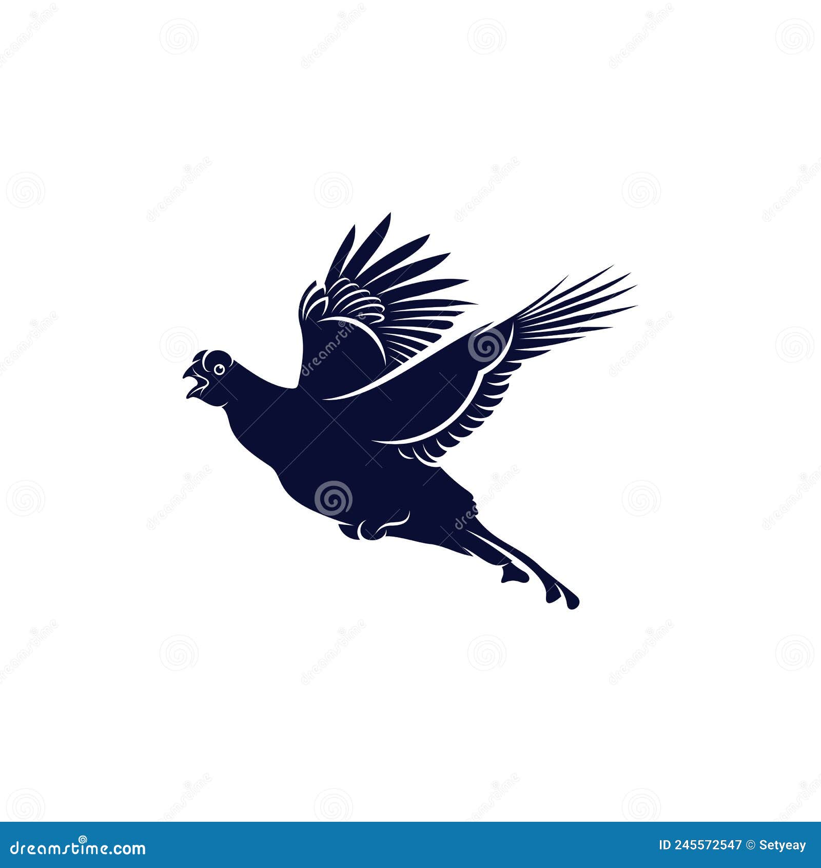 Black Grouse Design Vector Illustration, Creative Black Grouse Logo ...