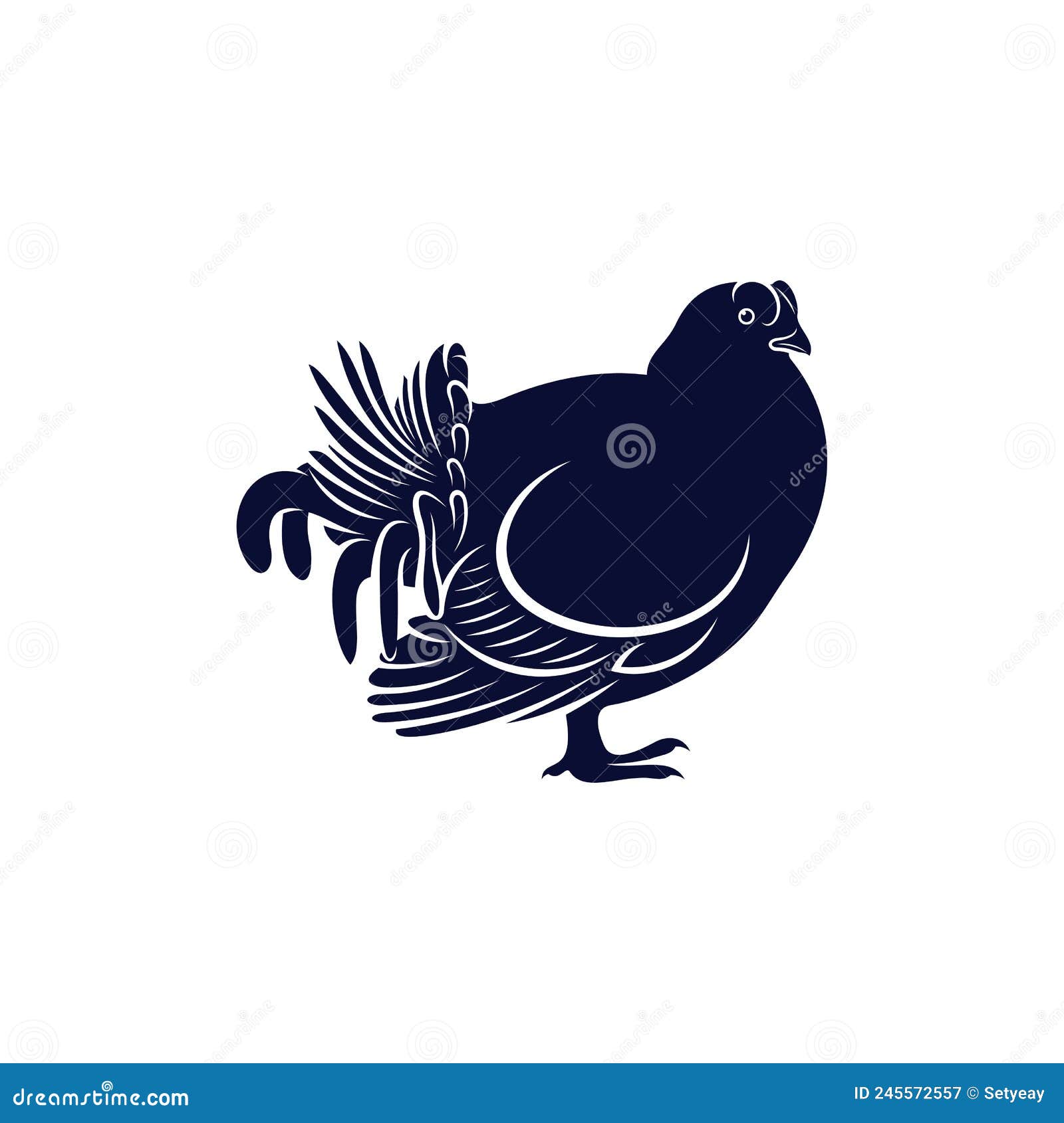 Black Grouse Design Vector Illustration, Creative Black Grouse Logo ...