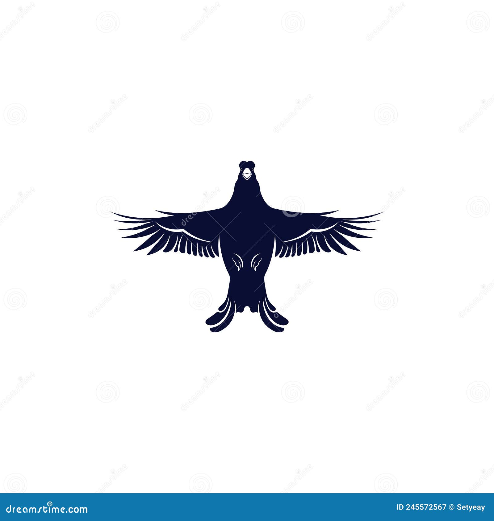 Black Grouse Design Vector Illustration, Creative Black Grouse Logo ...