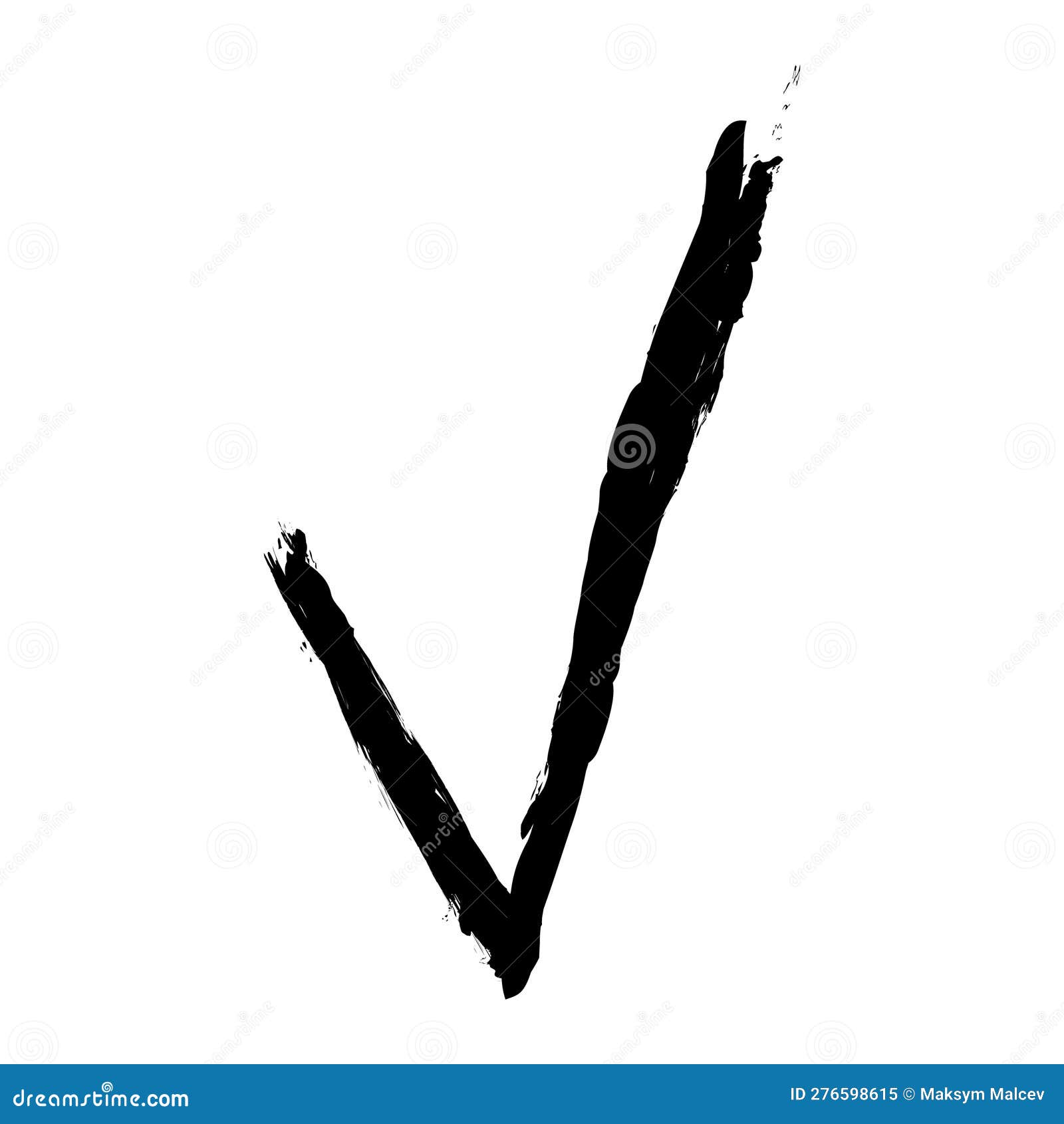 Black Grunge Check Mark. Vector Isolated on Background. Stock Vector ...