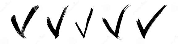 Black Grunge Check Mark. Vector Isolated on Background. Stock Vector ...