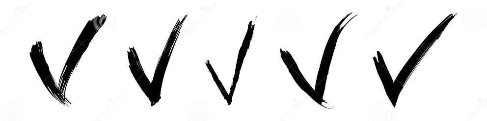 Black Grunge Check Mark. Vector Isolated on Background. Stock Vector ...