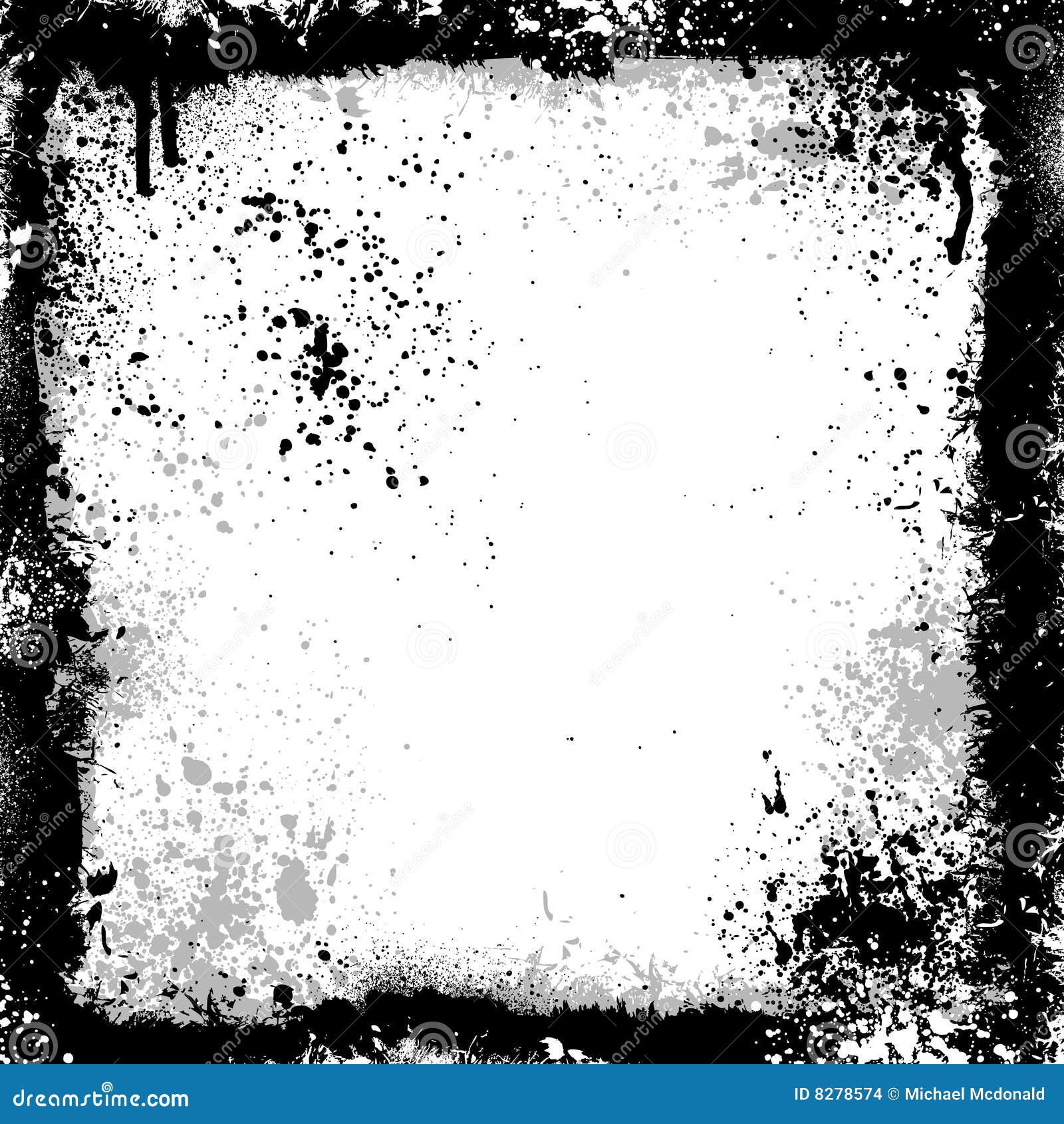 Black grunge frame stock vector. Illustration of artistic - 8278574