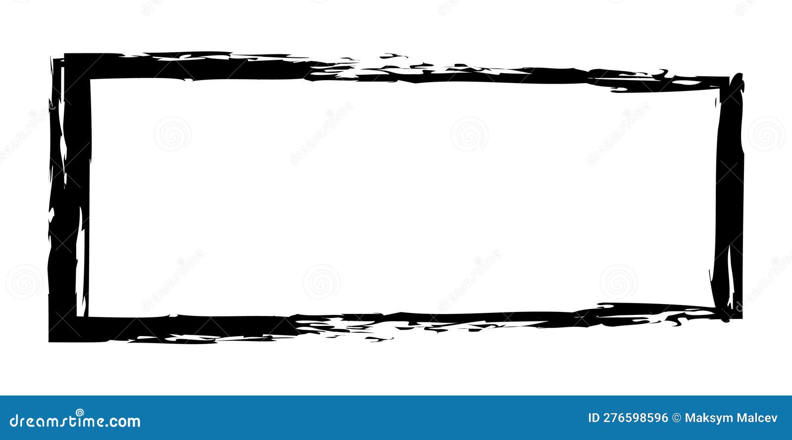 Black Grunge Frame for Design. Vector Isolated on Background. Stock ...