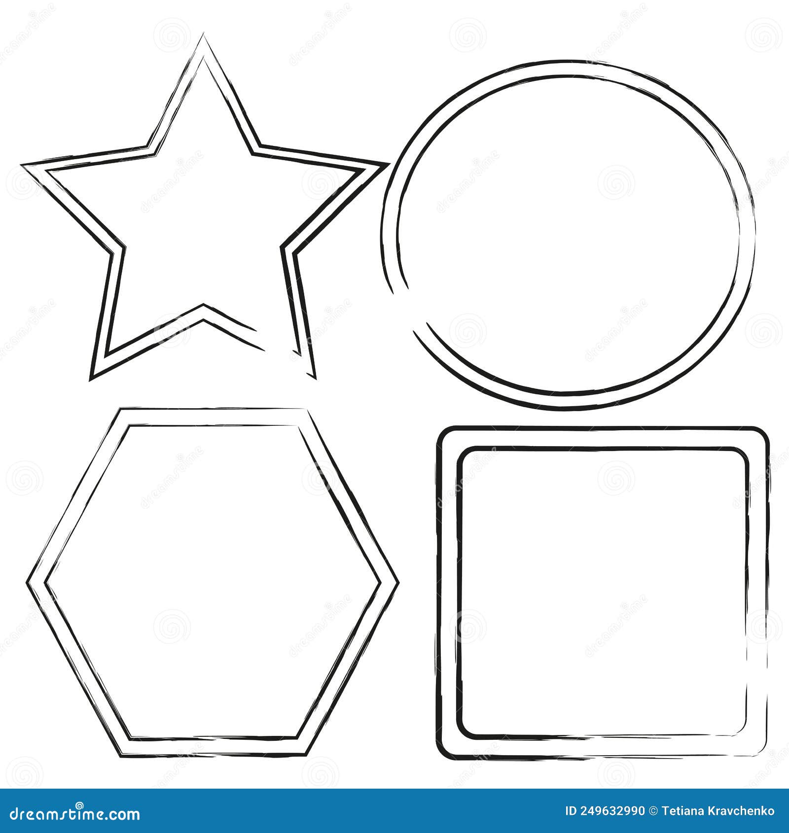 Black Grunge Frames. Edge Frame. Abstract Texture. Vector Illustration ...