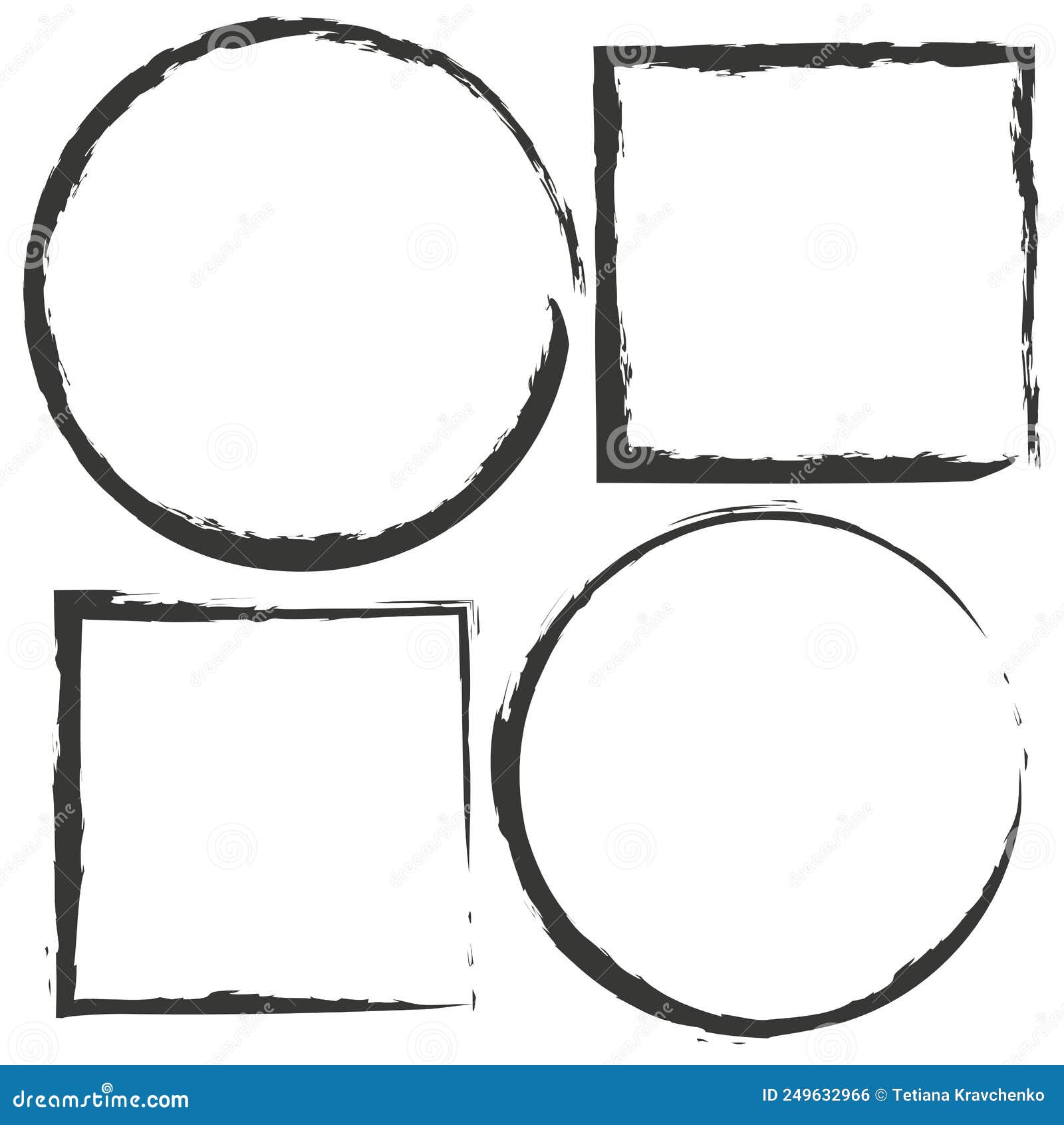 Black Grunge Frames. Edge Frame. Abstract Texture. Vector Illustration ...