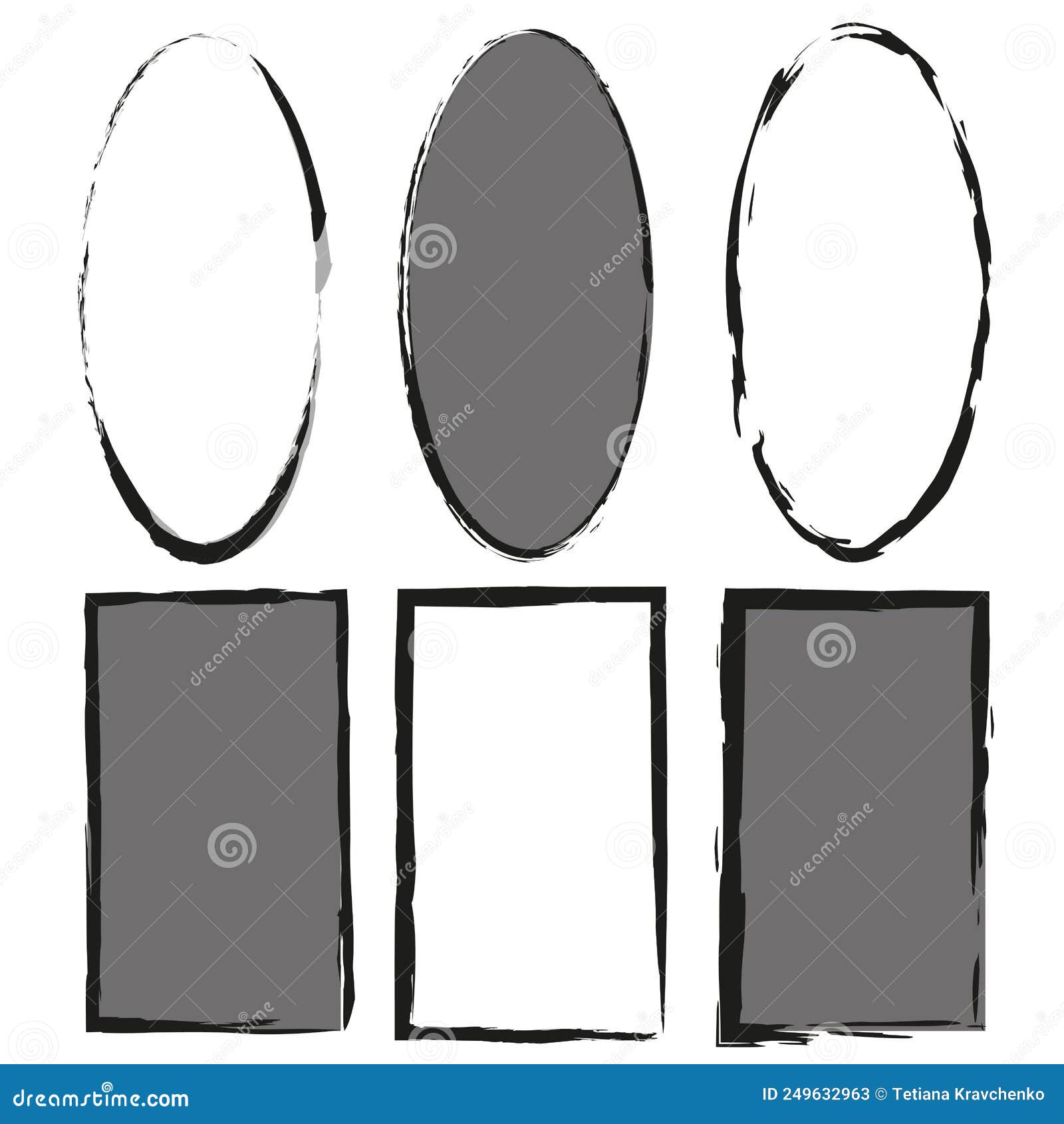 Black Grunge Frames. Edge Frame. Abstract Texture. Vector Illustration ...