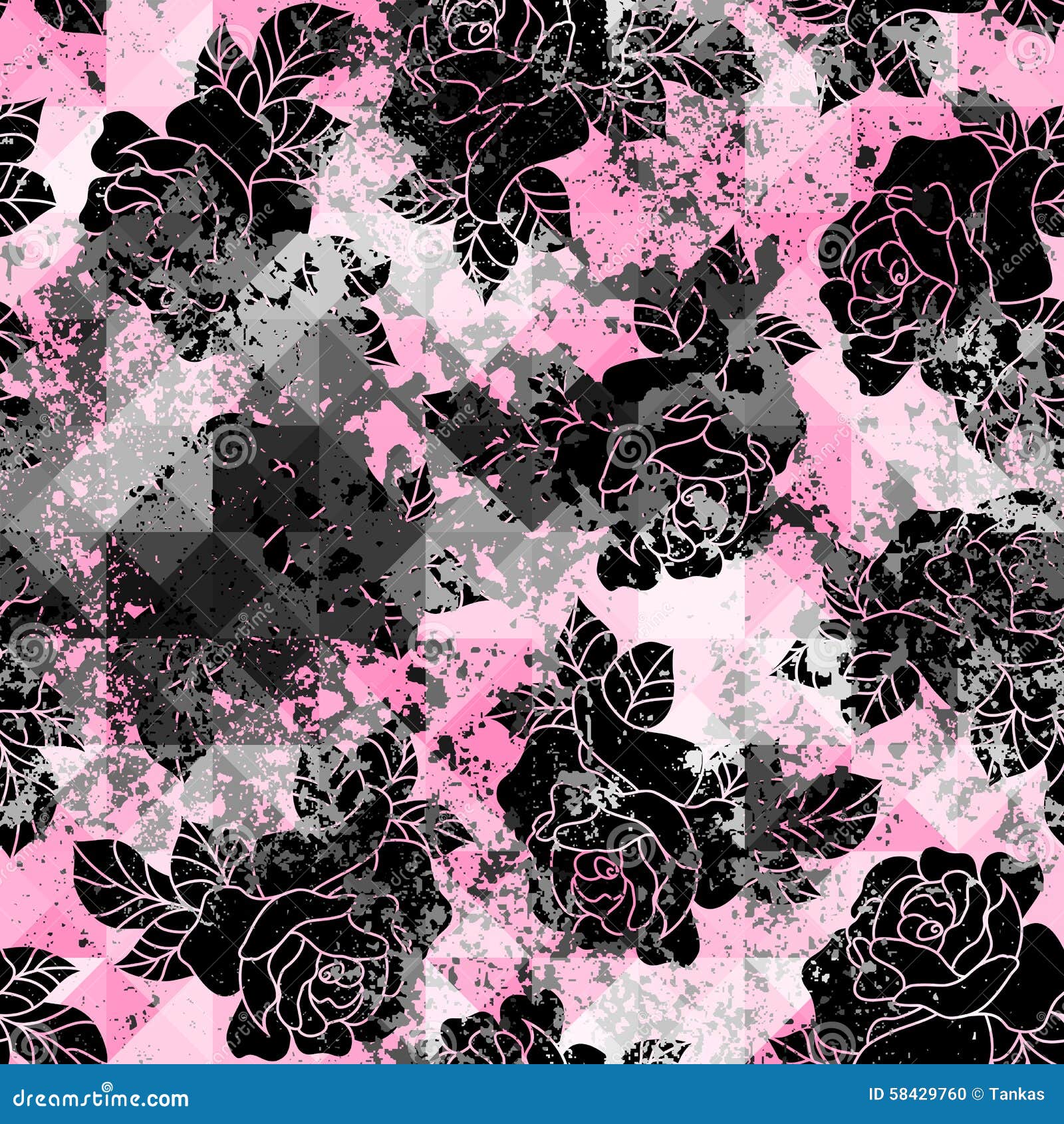 Grunge Roses On A Terracotta Background Stock Image | CartoonDealer.com ...