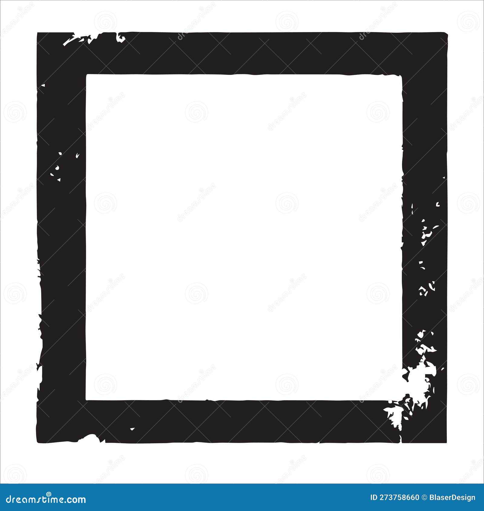 A Black Grunge Square Frame Stock Vector - Illustration of isolated ...