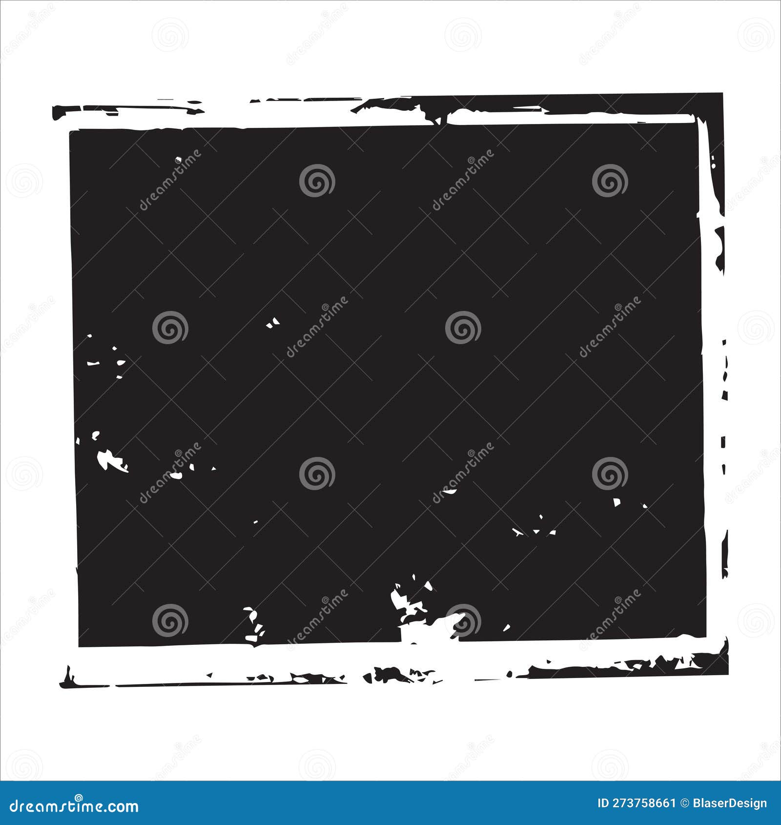 A Black Grunge Square Frame Stock Vector - Illustration of rough, backdrop: 273758661