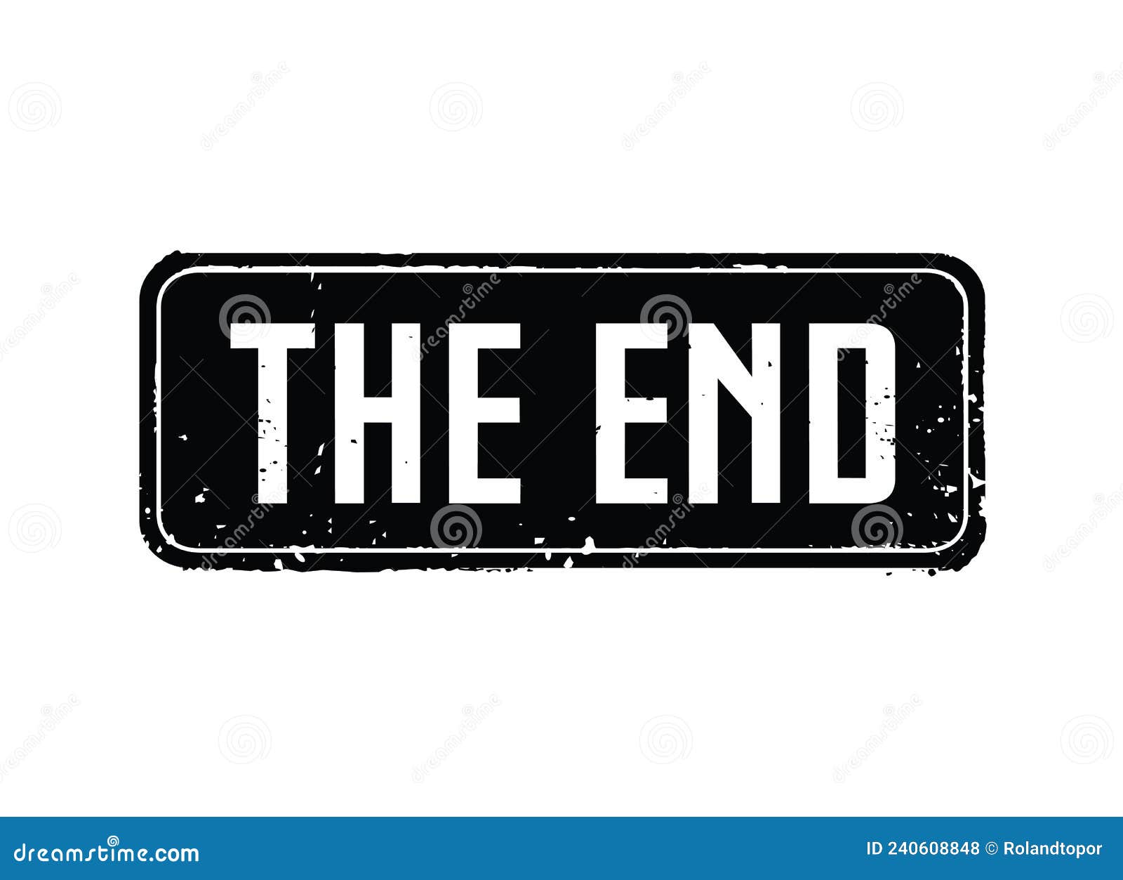 Black Stamp and Text the End. Vector Illustration Stock Vector ...
