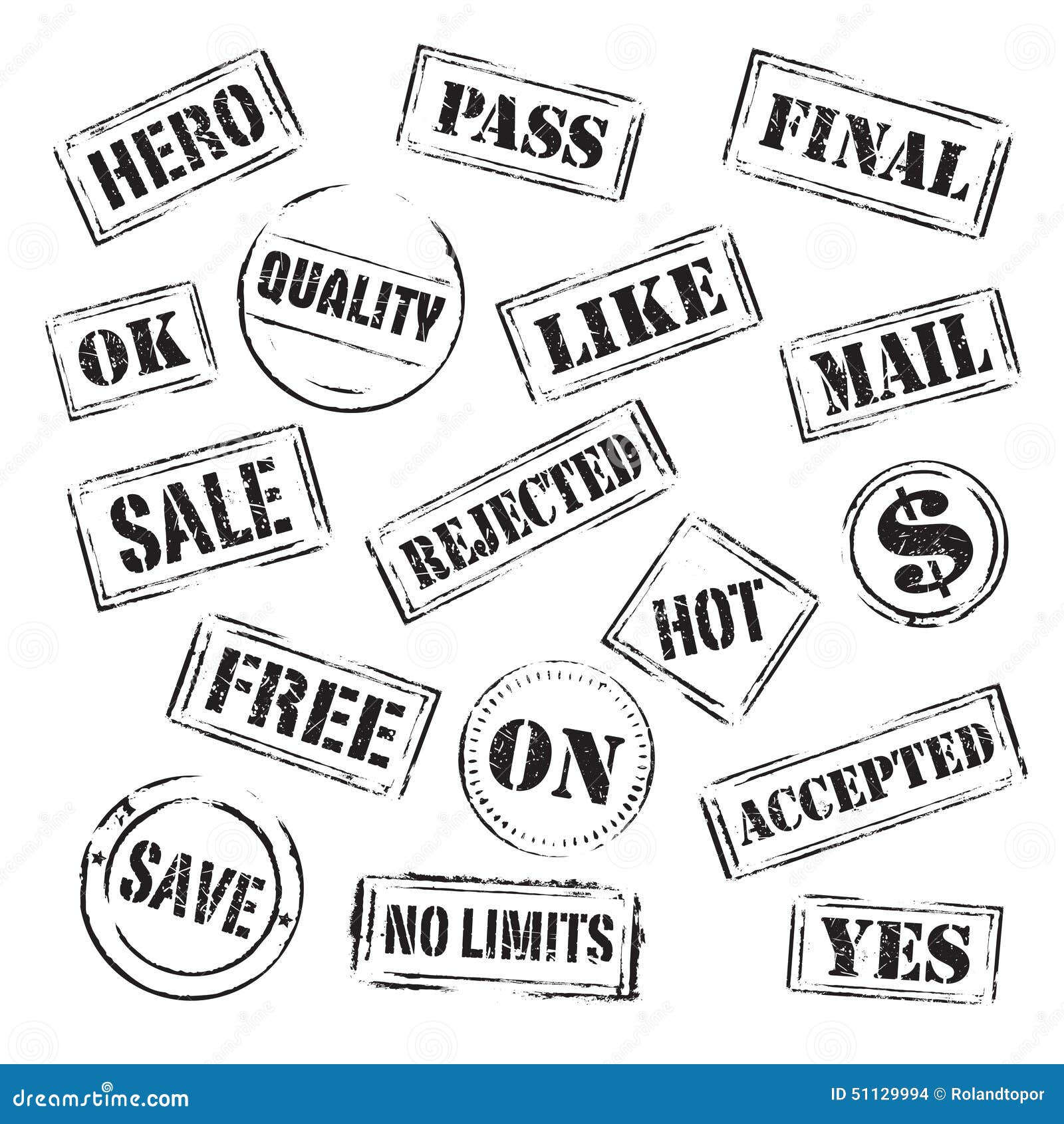 Black grunge stamps stock vector. Illustration of background - 51129994